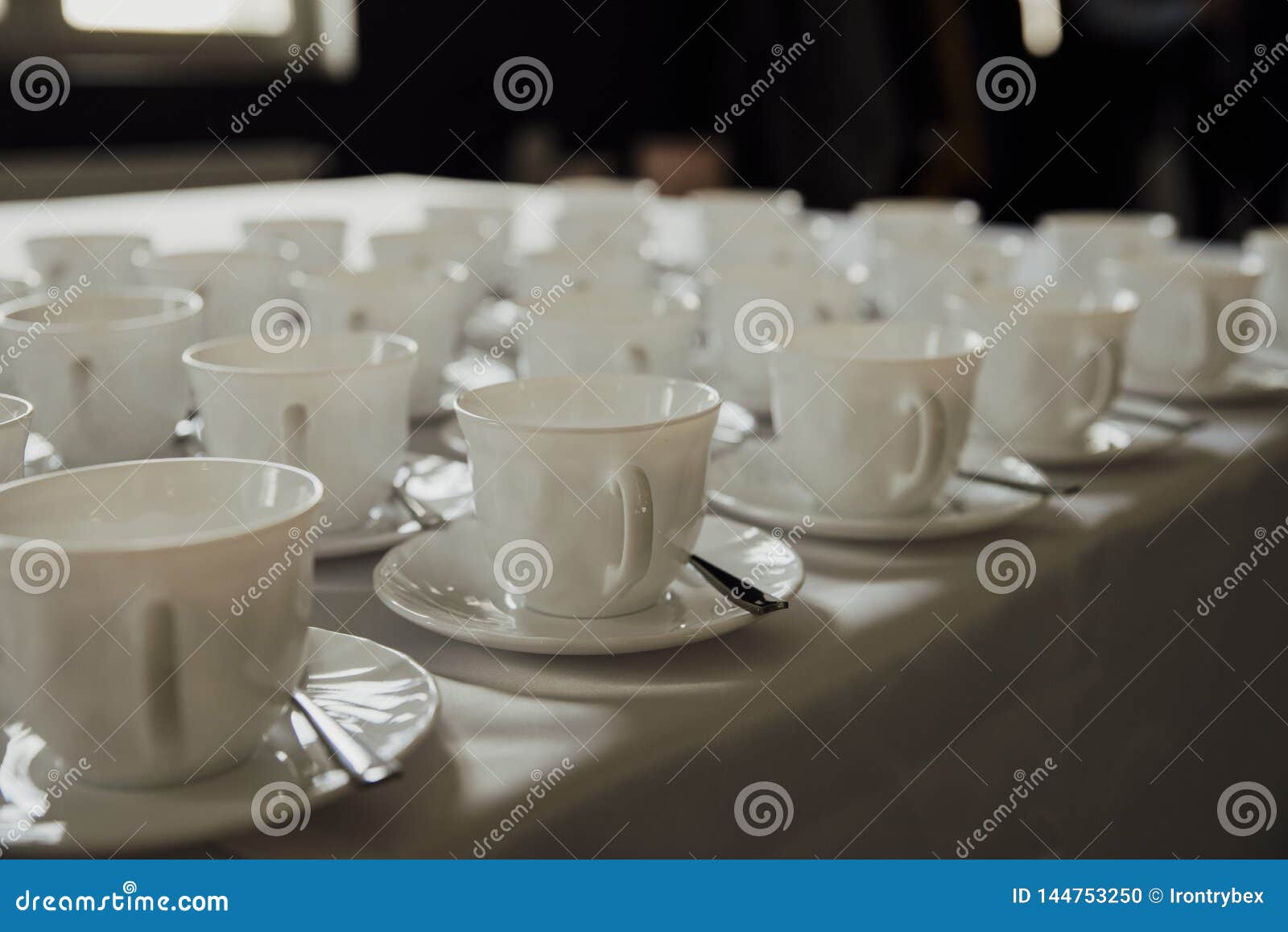 Coffee Cups in the Restaurant Stock Photo - Image of food, espresso ...