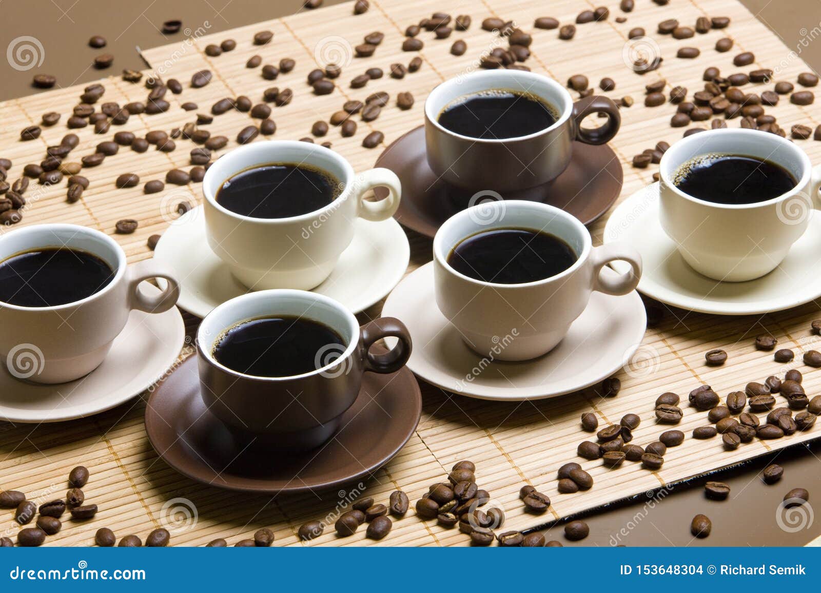 Coffee cups still life stock photo. Image of aromatically - 153648304