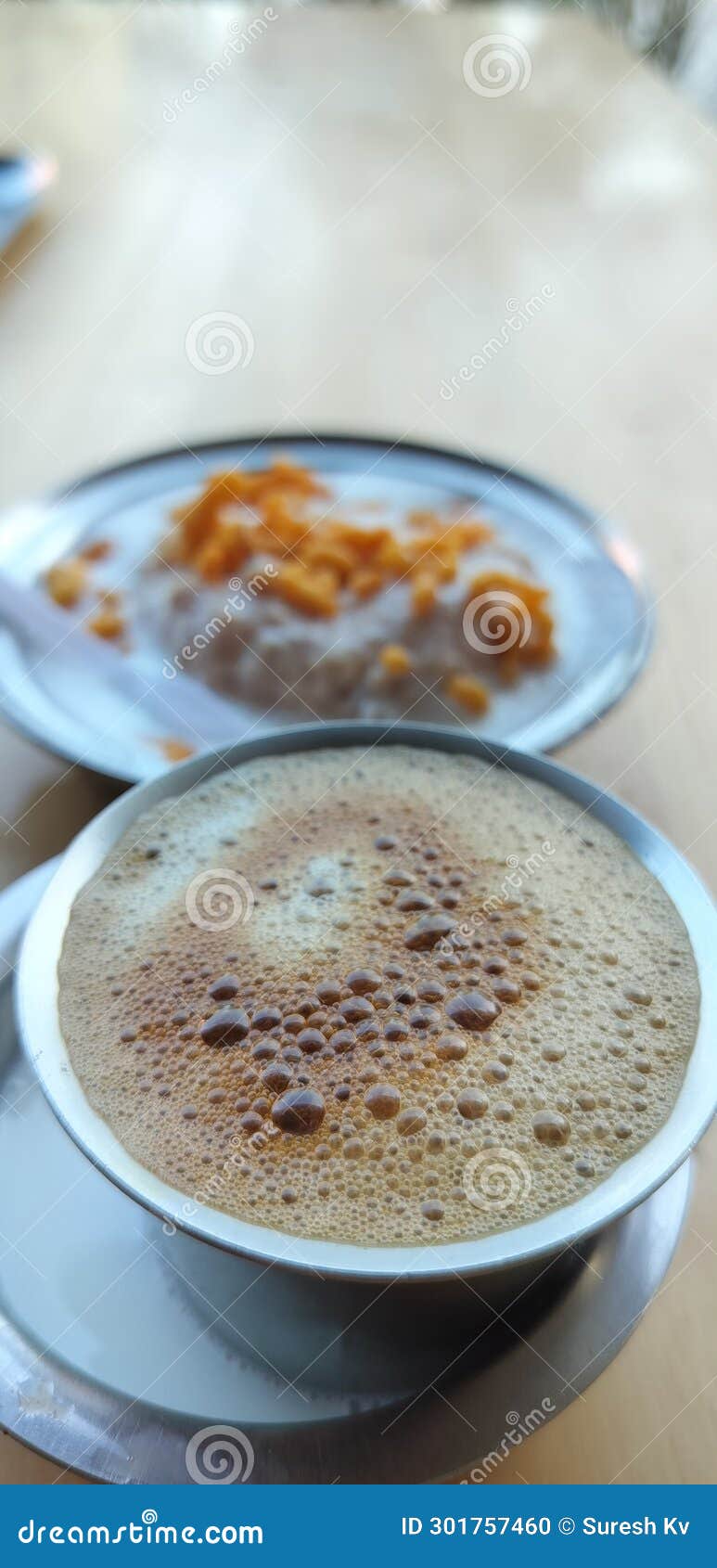 Coffee with Curd Vada Food India Stock Photo - Image of curd, vada ...