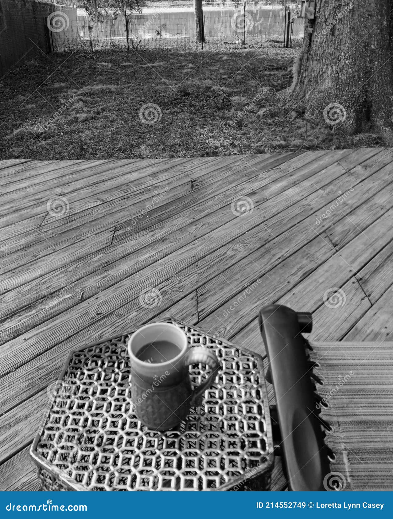 Coffee on deck stock image. Image of river, coffee, deck - 214552749