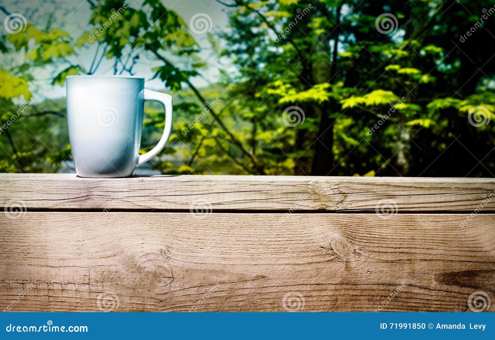 Coffee on the Deck of a Northern Cottage Stock Photo - Image of serene ...