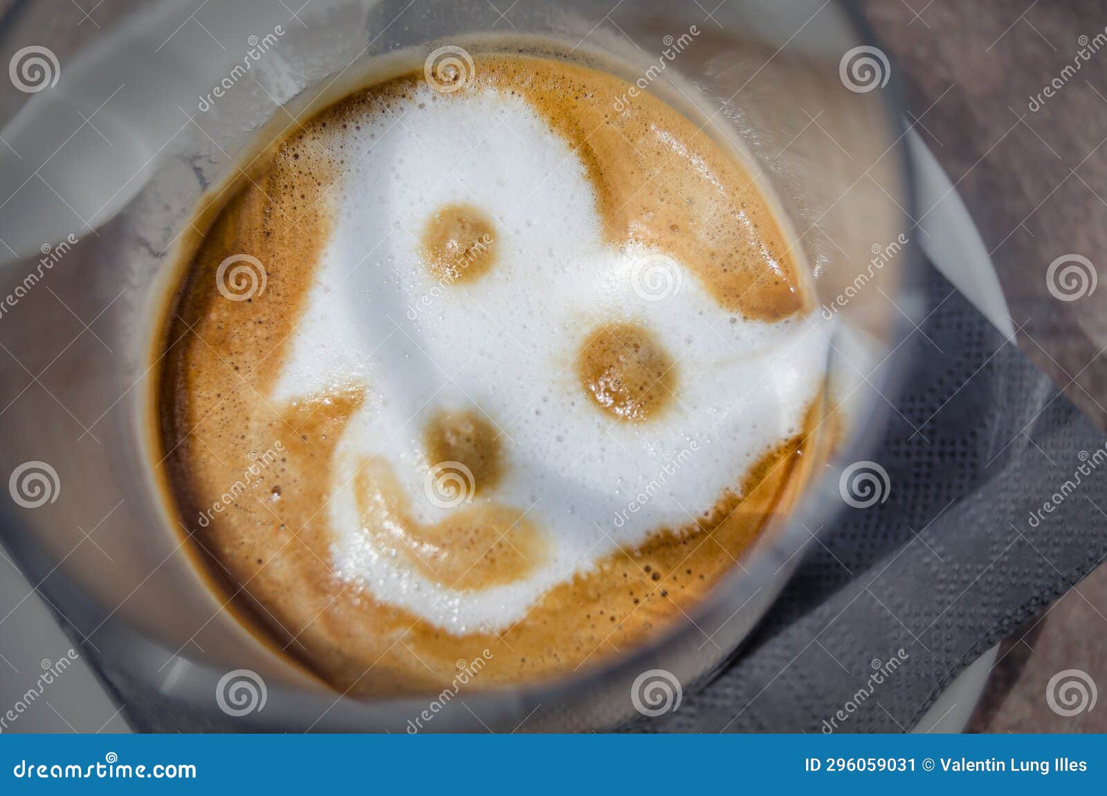 Coffee Decorated with a Smiley Face Figure Stock Image - Image of brown ...