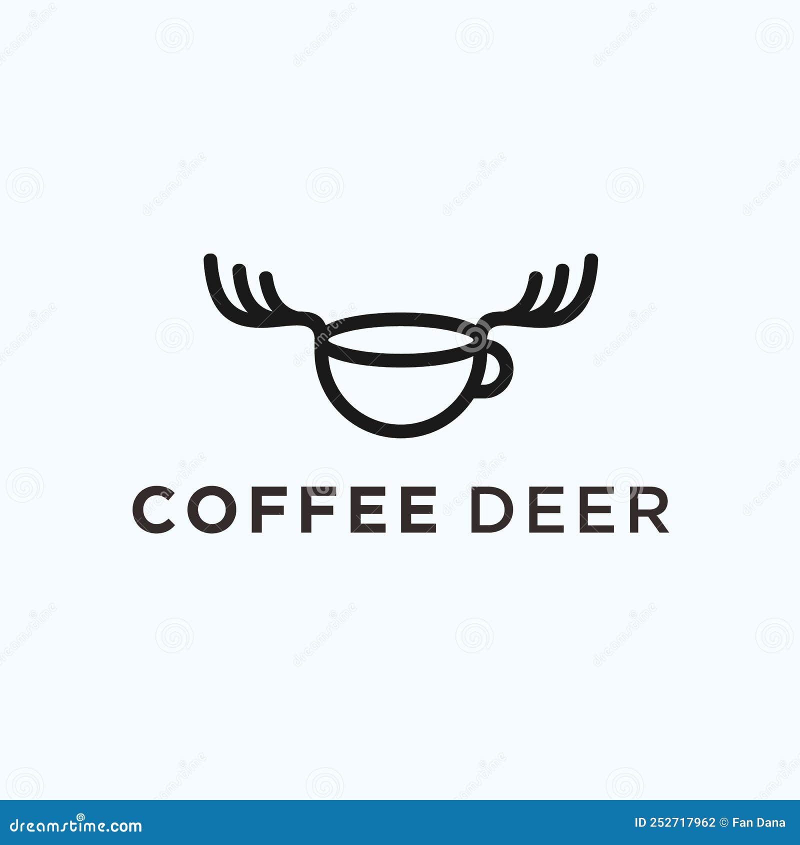 Coffee Deer Logo Design Vector Illustration Stock Illustration ...