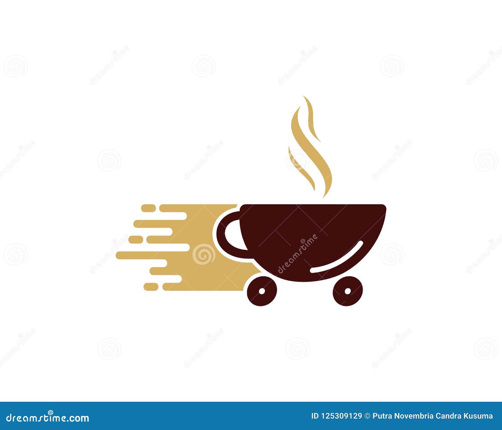 Coffee Delivery Logo Icon Design Stock Vector - Illustration of cafe ...