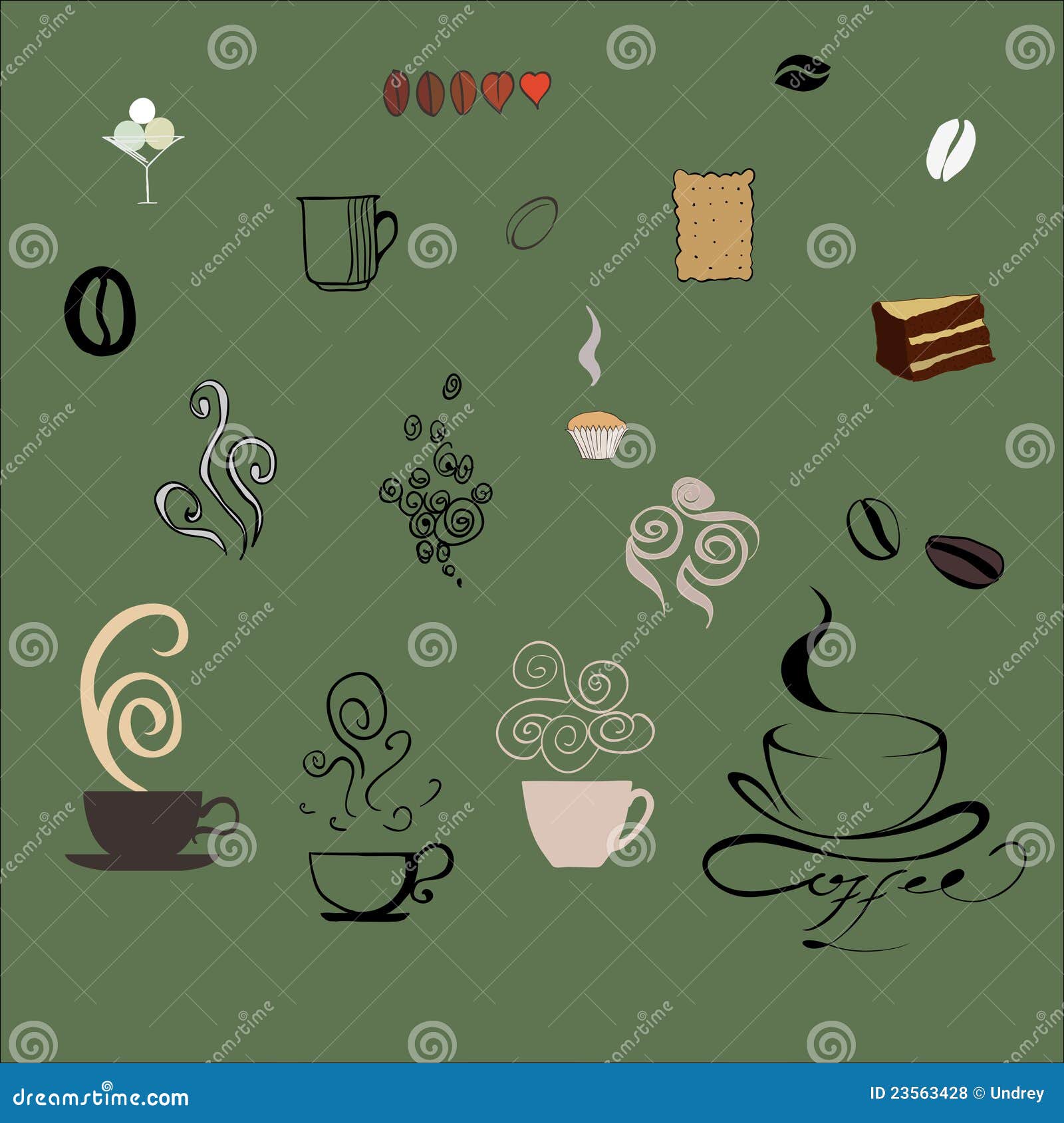 Coffee design elements stock vector. Illustration of element - 23563428