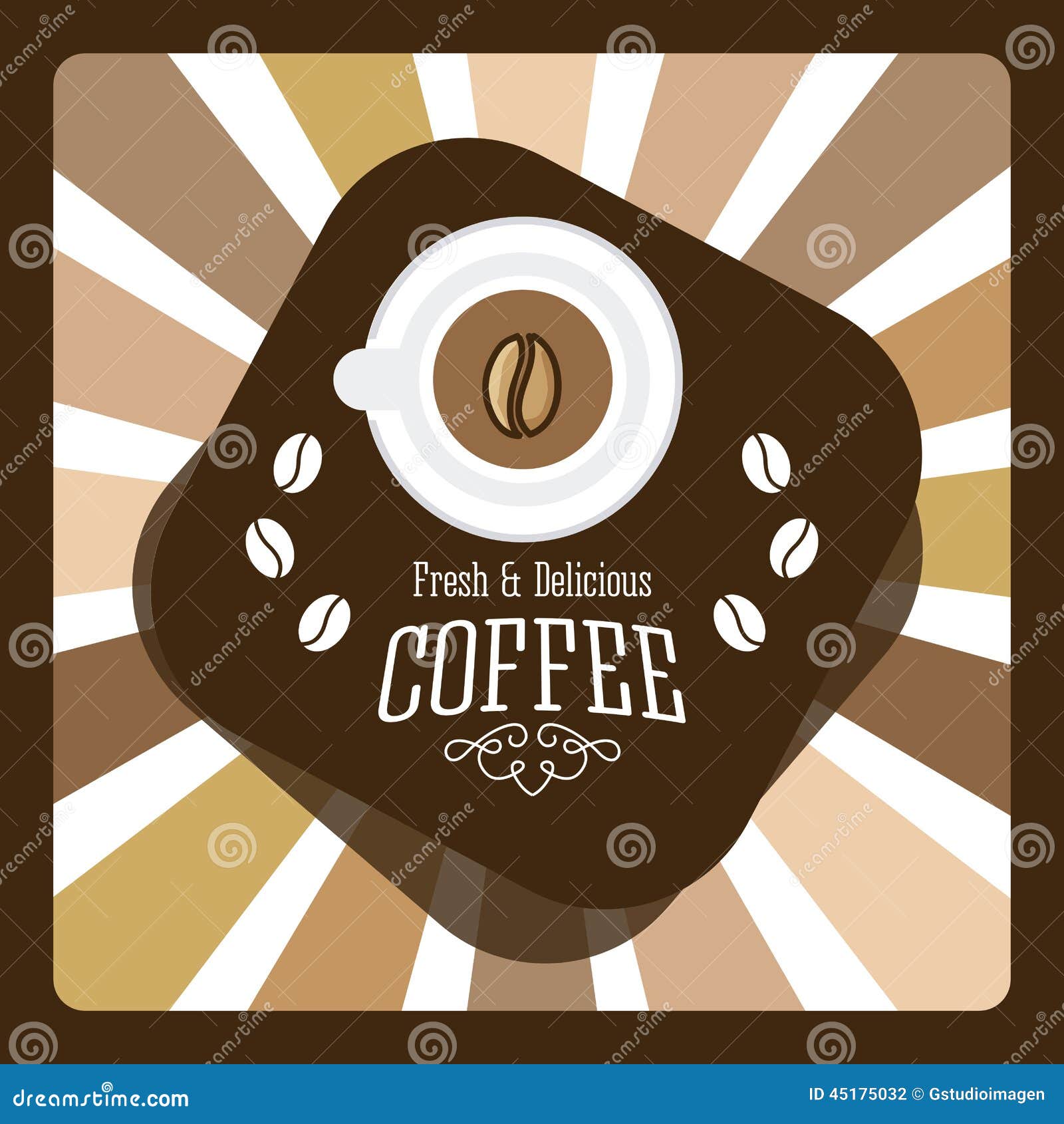 Coffee design stock vector. Illustration of grains, restaurant - 45175032