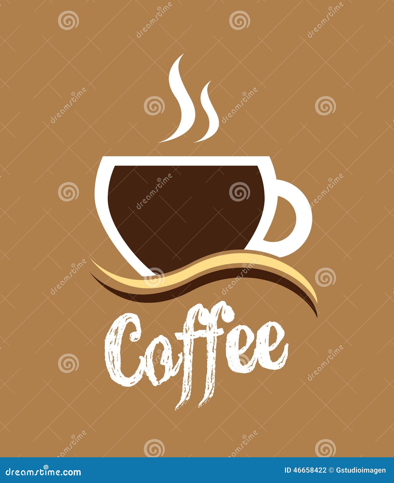 Coffee design stock vector. Illustration of shop, caffeine - 46658422