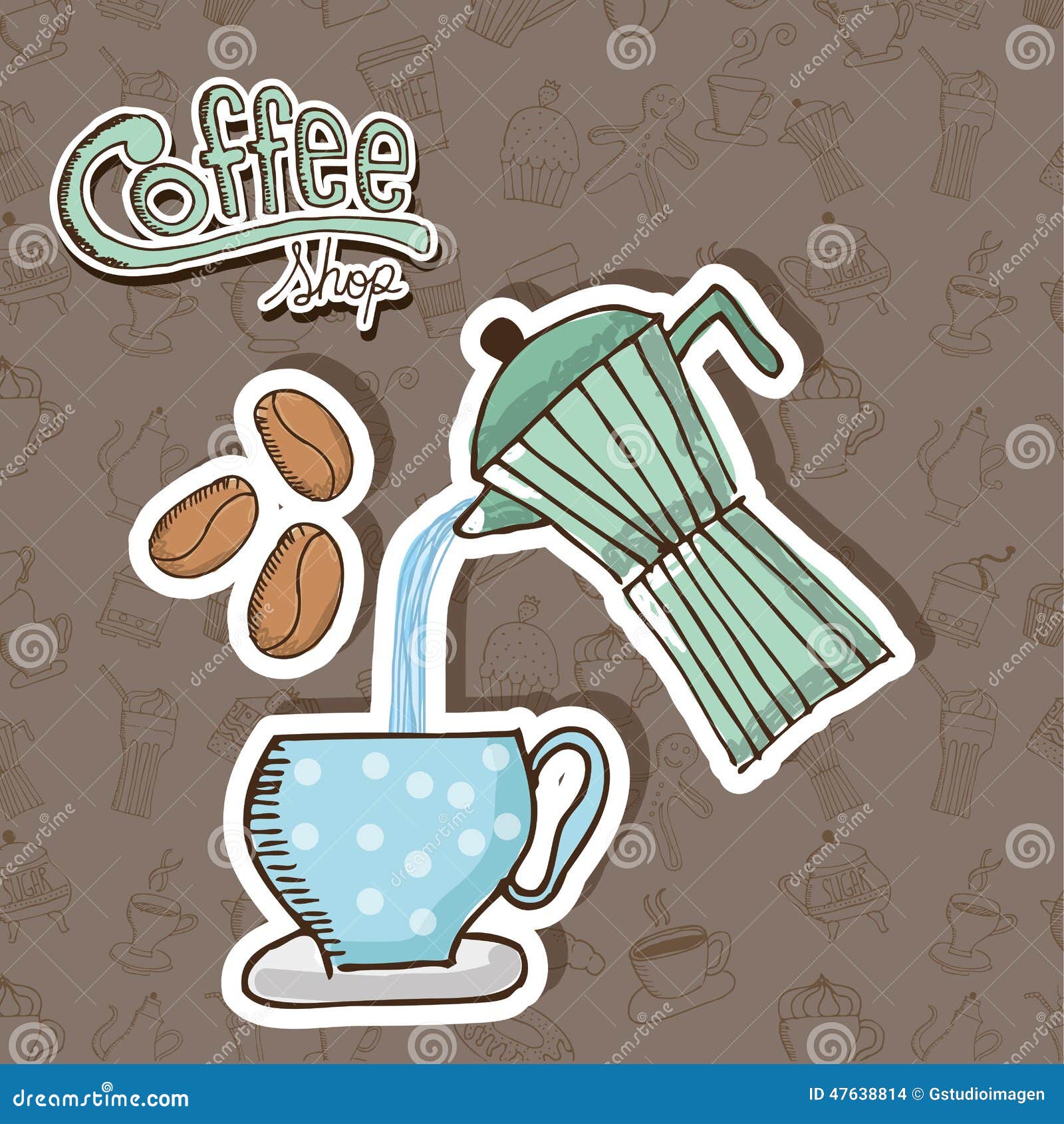 Coffee design stock vector. Illustration of brochure - 47638814