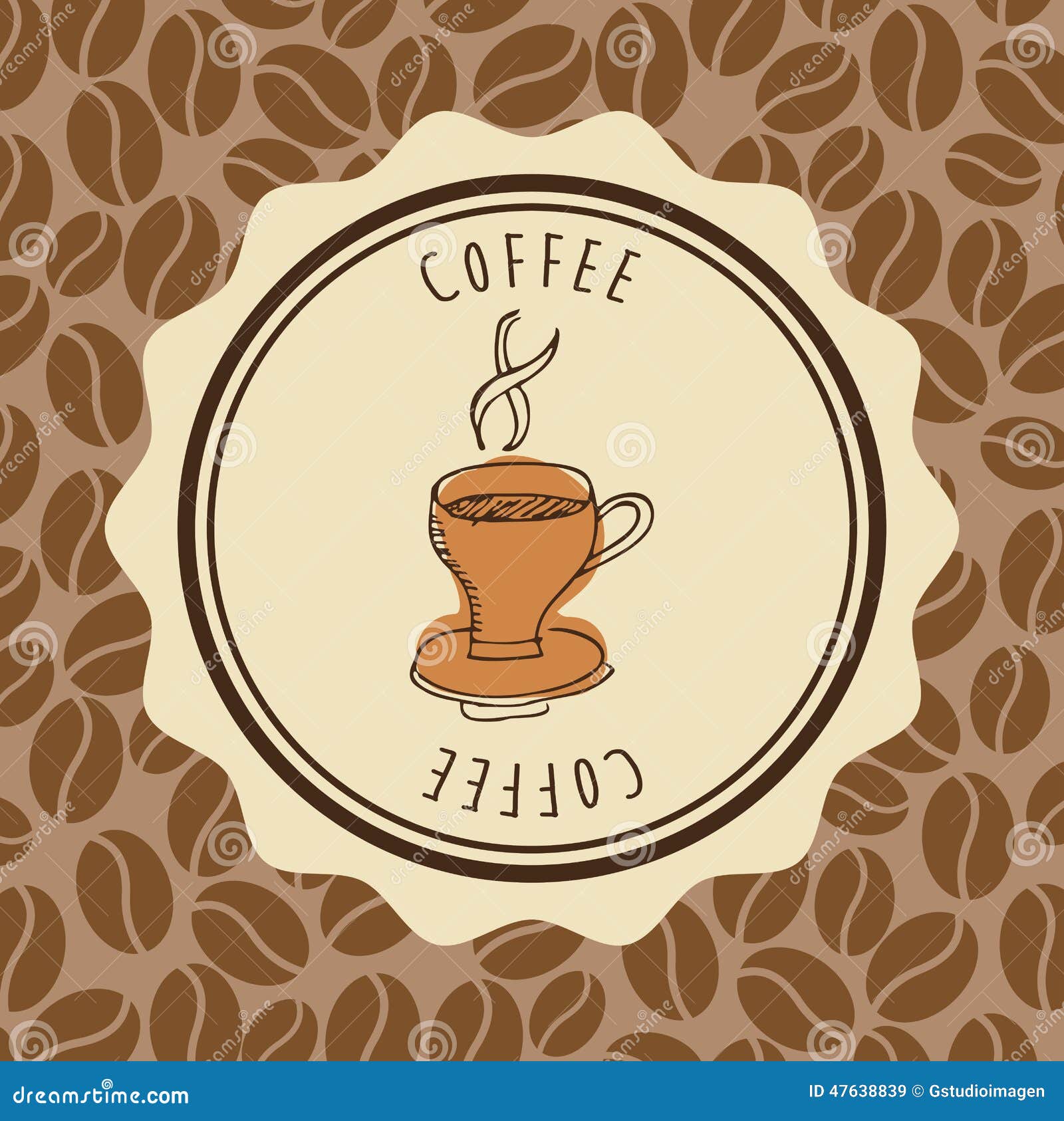 Coffee design stock vector. Illustration of food, cappuccino - 47638839