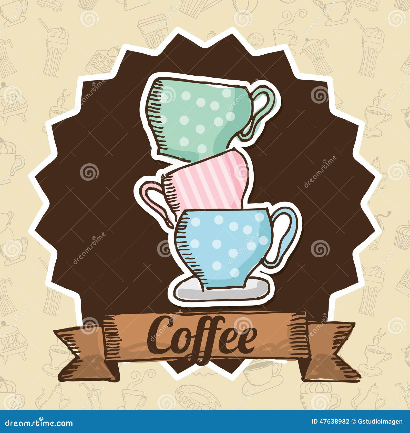 Coffee design stock vector. Illustration of label, elegant - 47638982