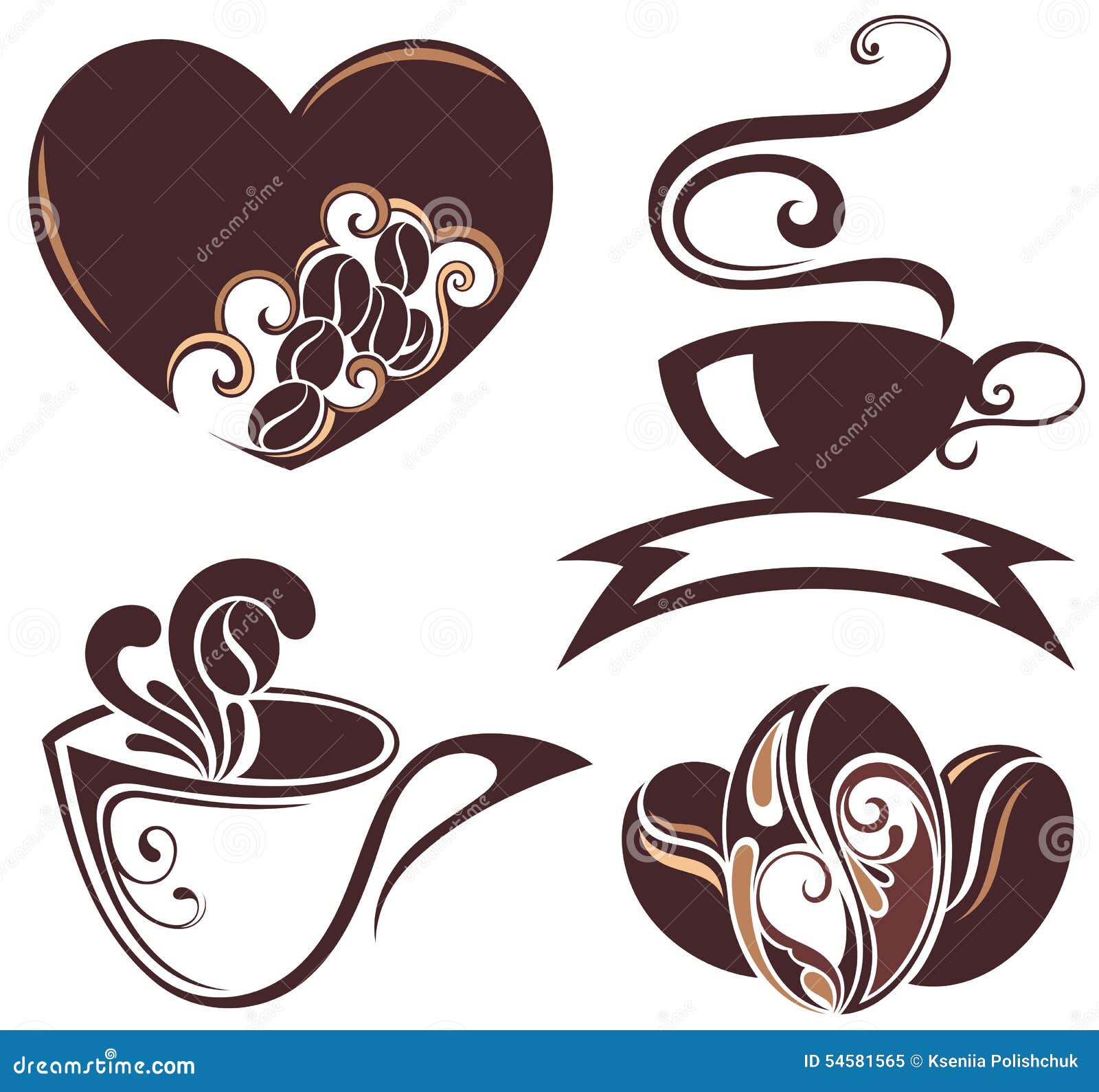Coffee Design Symbols.Coffee Labels Stock Vector - Illustration of ...