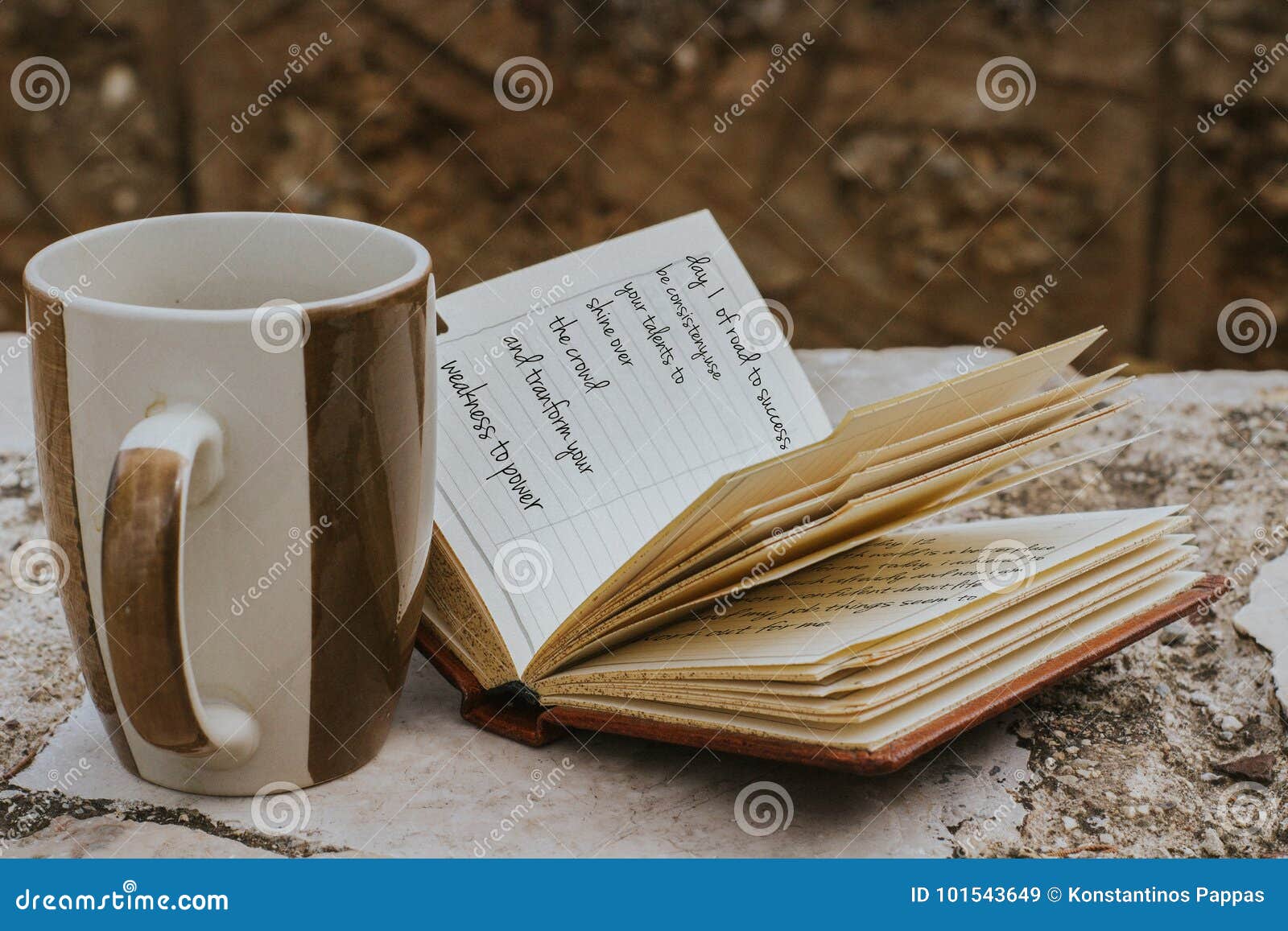Coffee and diary stock image. Image of business, motivation - 101543649
