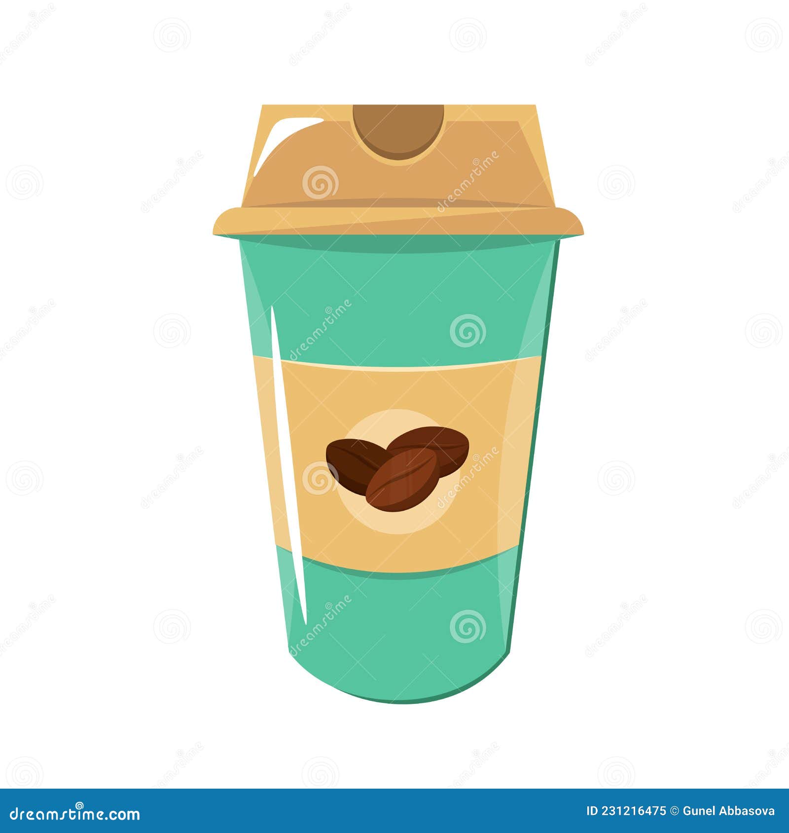 Coffee in Disposable Cup Clipart. Coffee in Disposable Cup Colorful ...