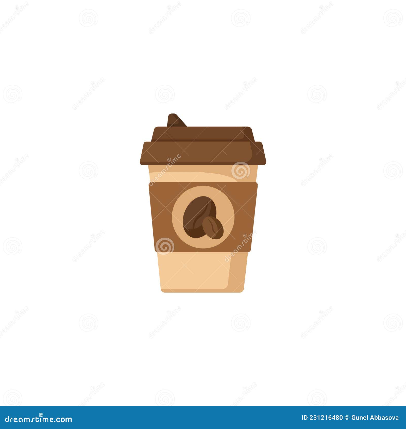 Coffee in Disposable Cup Clipart. Coffee in Disposable Cup Colorful ...