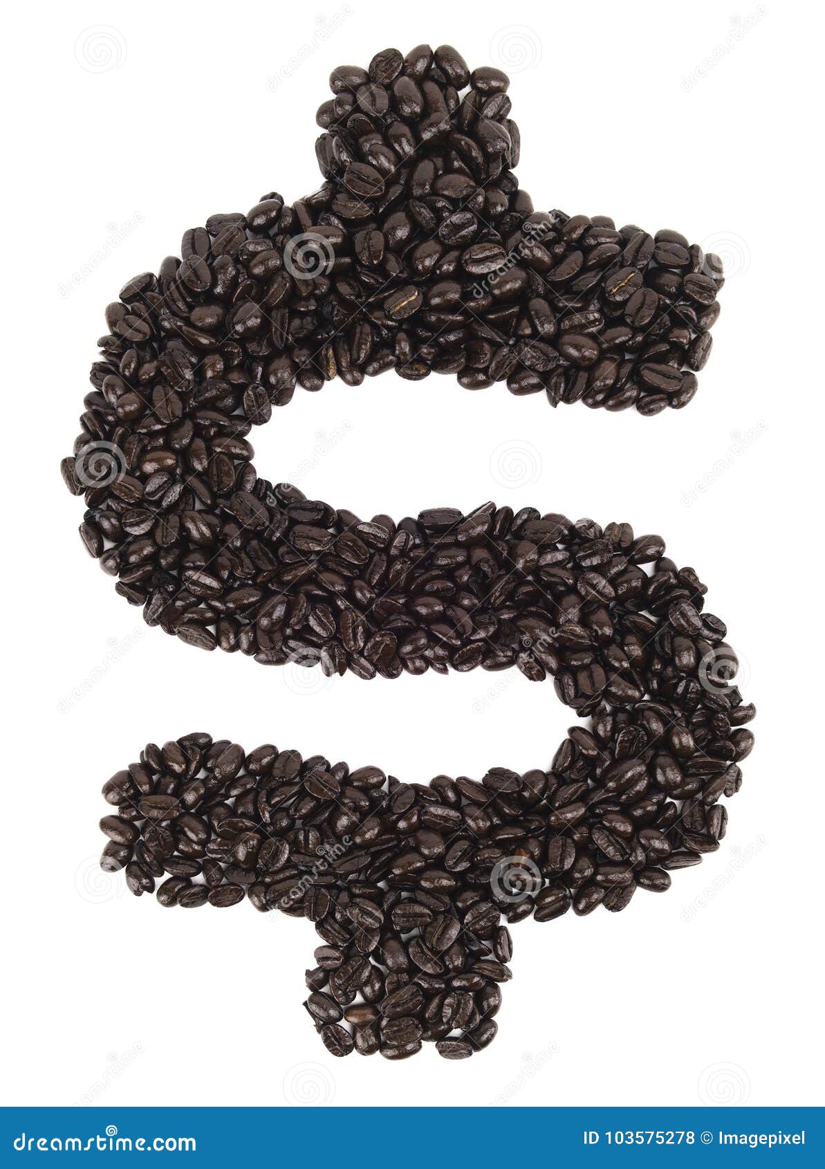 Coffee Dollar Sign stock photo. Image of brown, finance - 103575278
