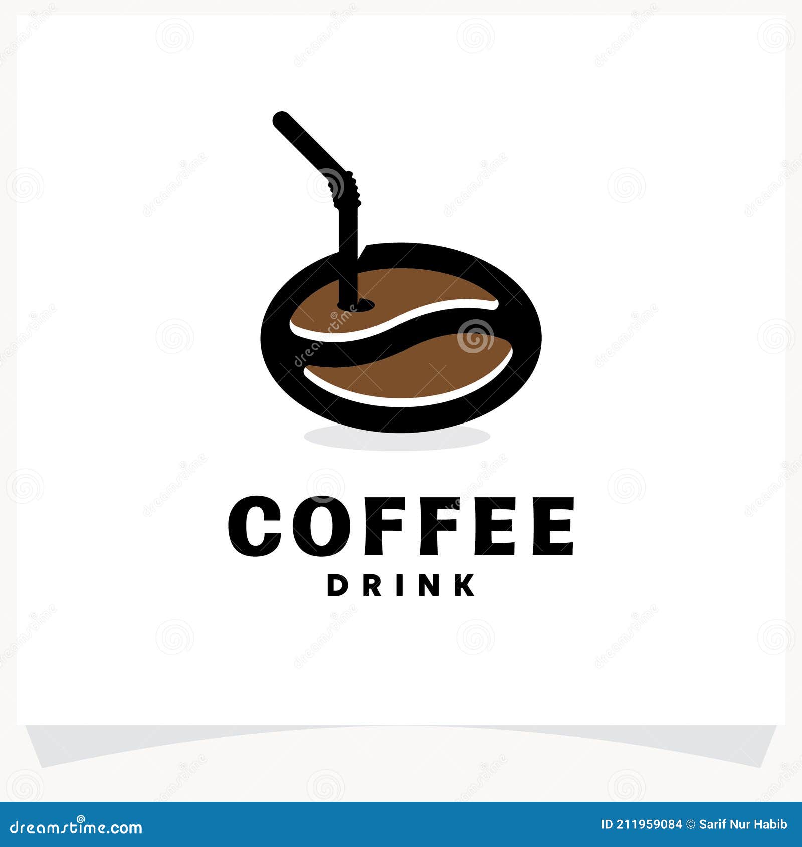 Coffee Drink Logo Design Template Stock Vector - Illustration of idea ...
