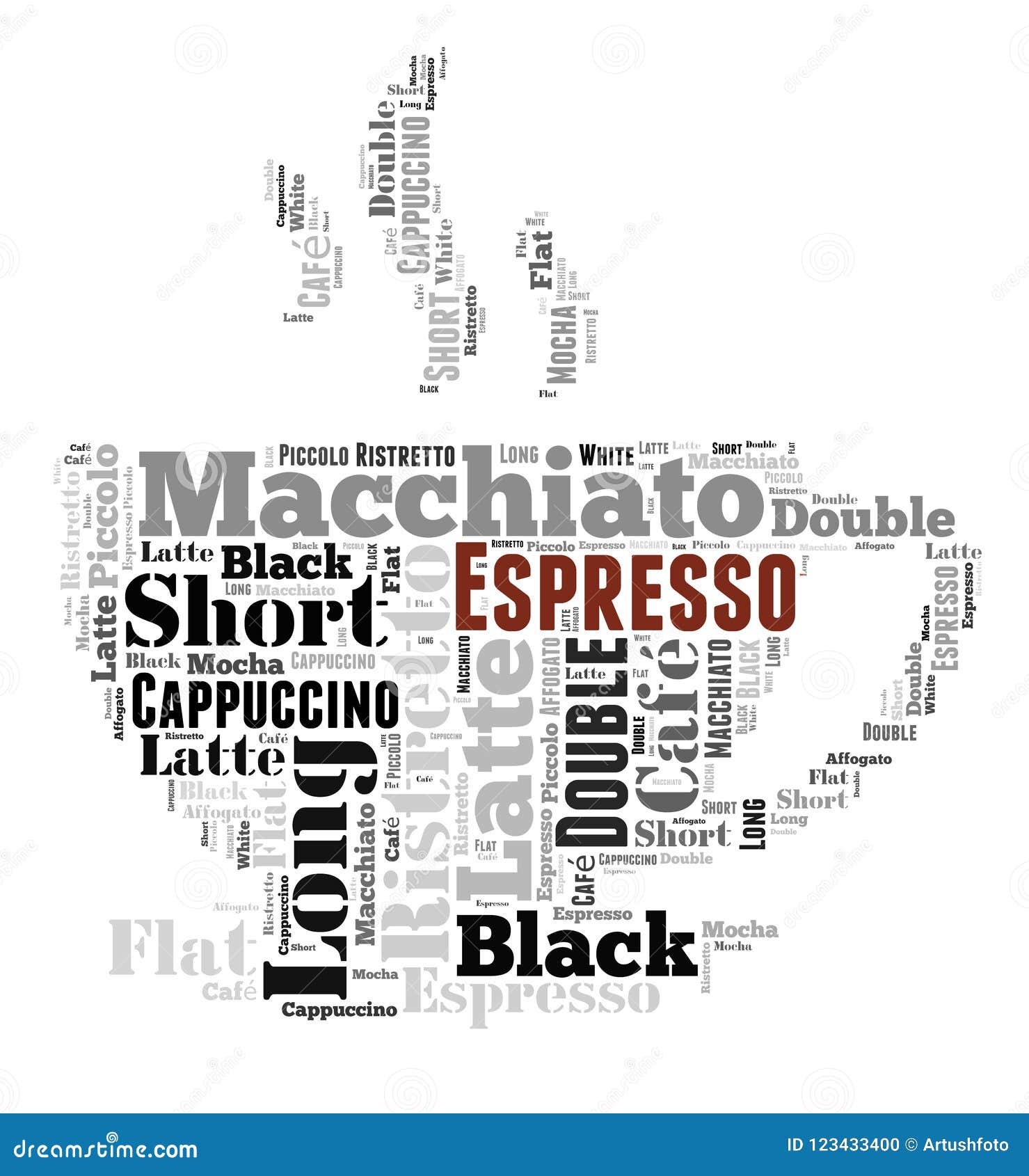 Affogato Word Text Logo With Coffee Cup Symbol Idea Typography Vector ...