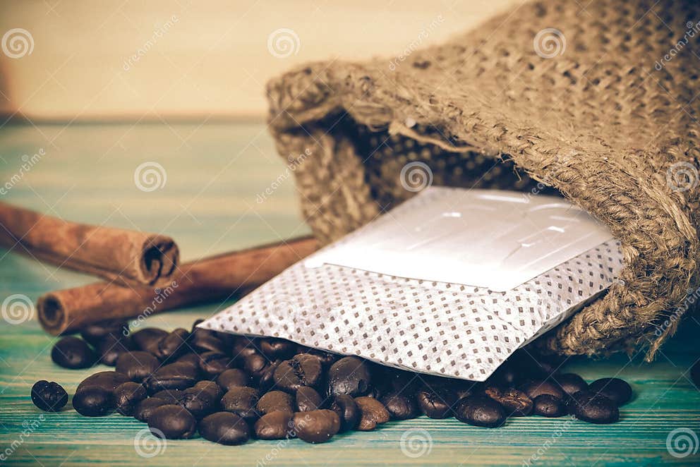 Coffee drip package stock image. Image of espresso, break - 86712763