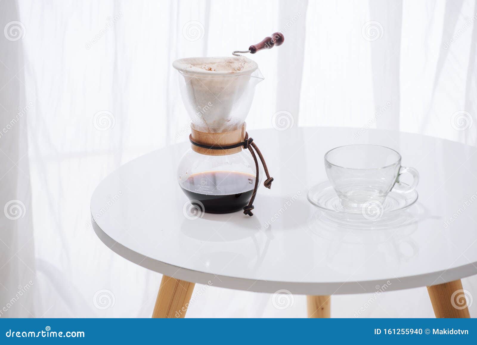 Coffee Drip Set, Making Coffee Dripping in Coffee Shop Stock Photo ...