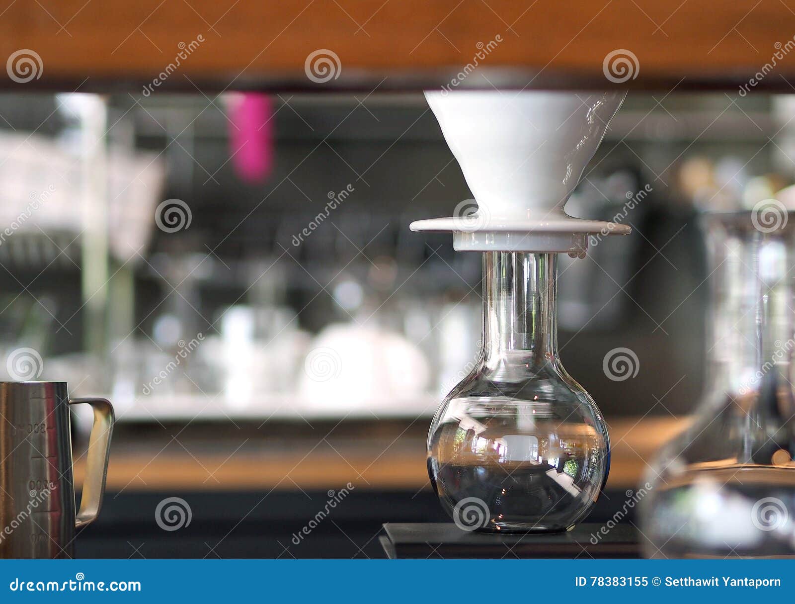 Coffee Drip setup. stock image. Image of glass, drink - 78383155