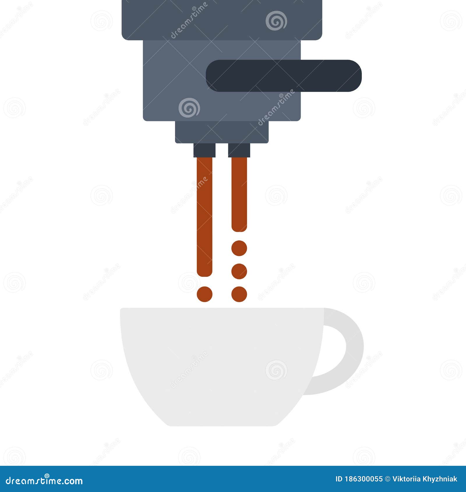 Coffee Dripping into a Cup Flat Isolated Stock Vector - Illustration of ...
