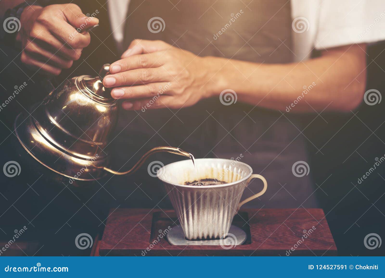 Coffee Dripping Process, Vintage Filter Image Stock Image - Image of ...