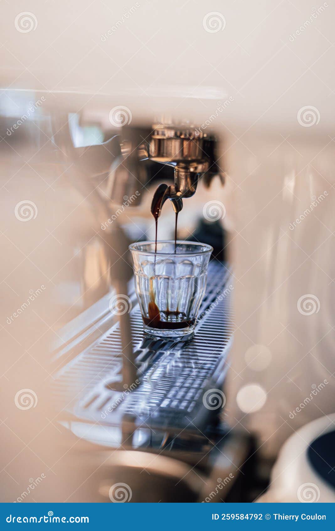 Coffee Making in a Transparent Glass Stock Photo - Image of breakfast ...