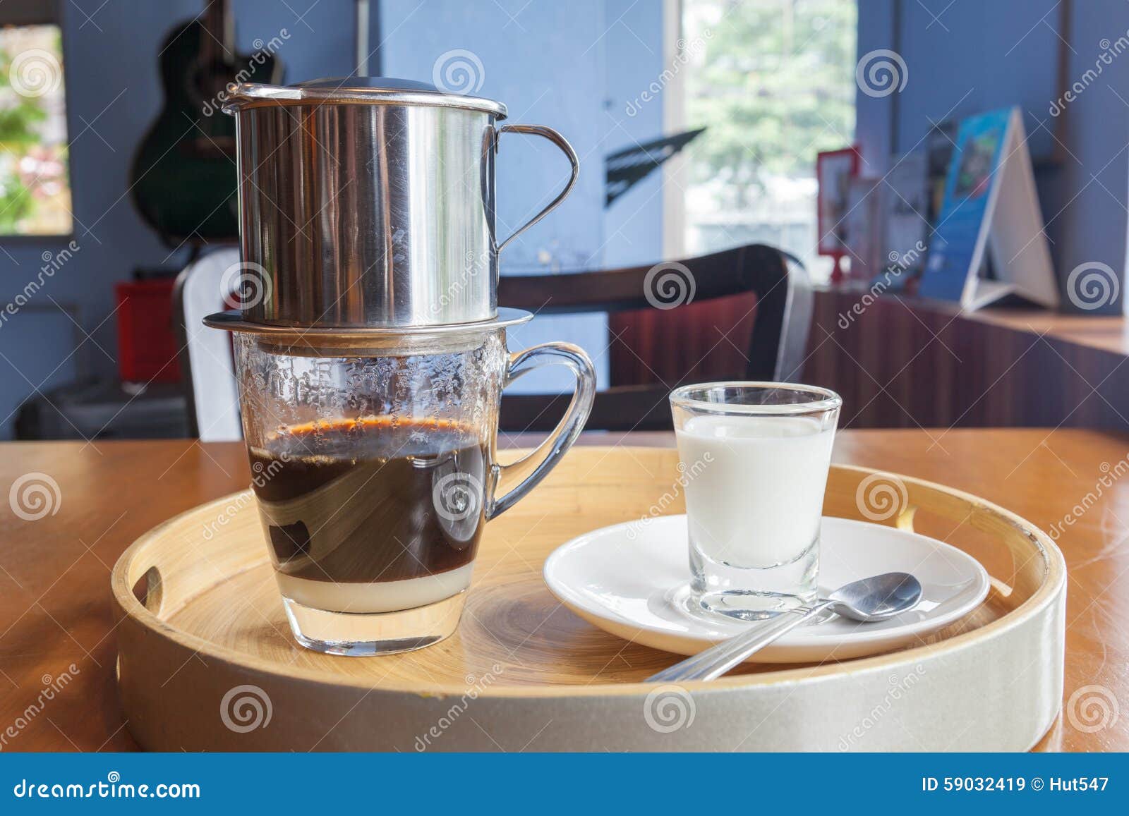 Coffee Dripping in Vietnamese Style Stock Image - Image of glass ...