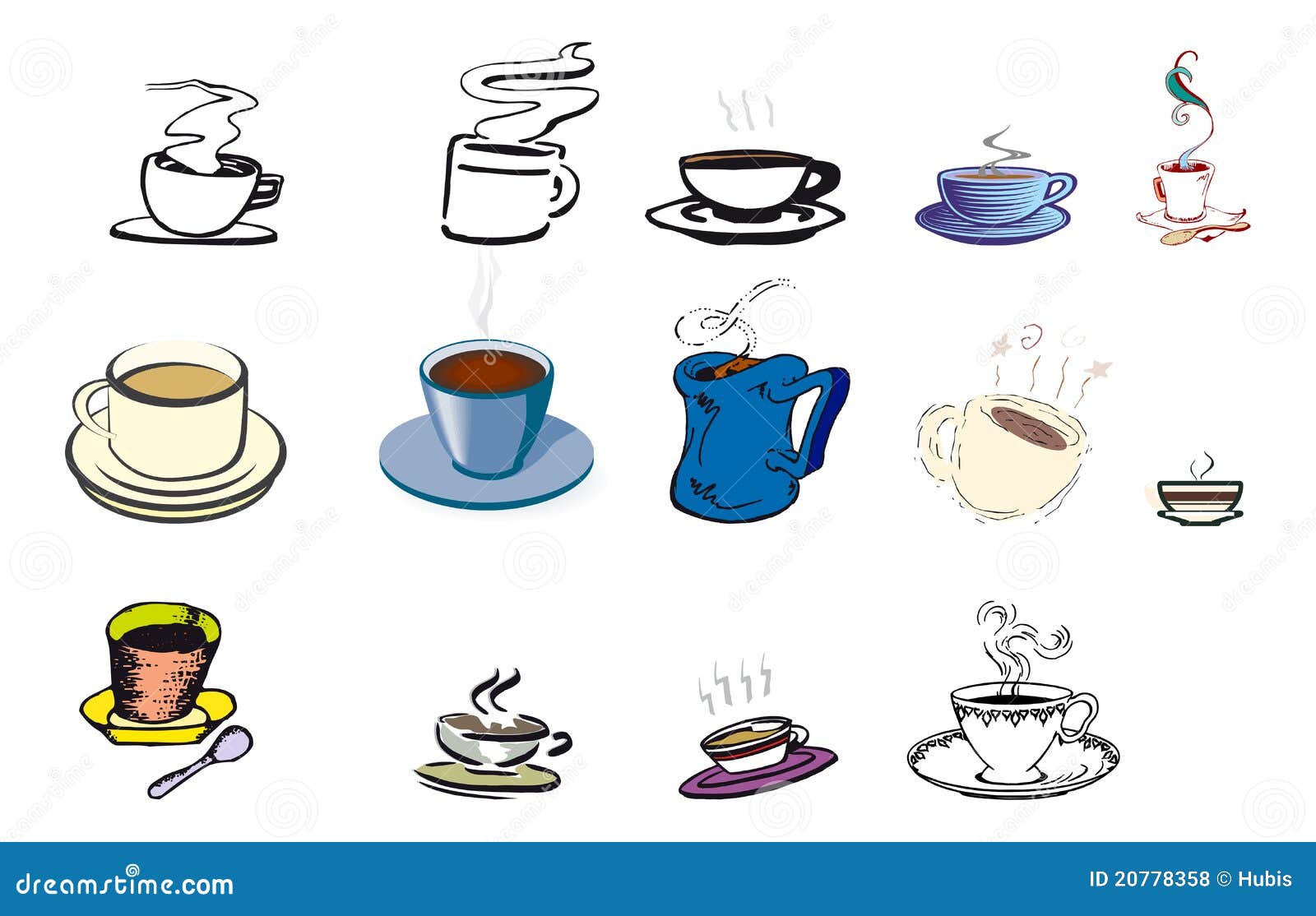 Coffee Elements stock vector. Illustration of mocha, elements - 20778358