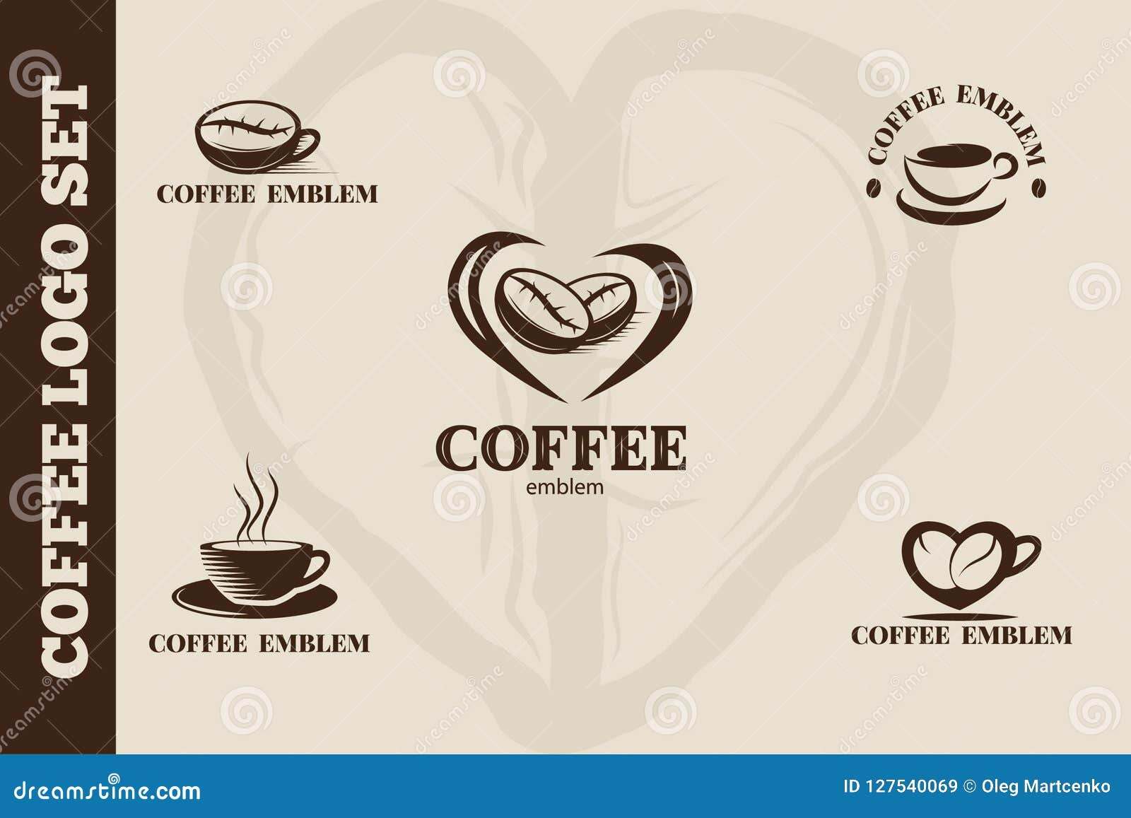 Coffee Emblem Vector Set, 100 Vector Stock Illustration - Illustration ...