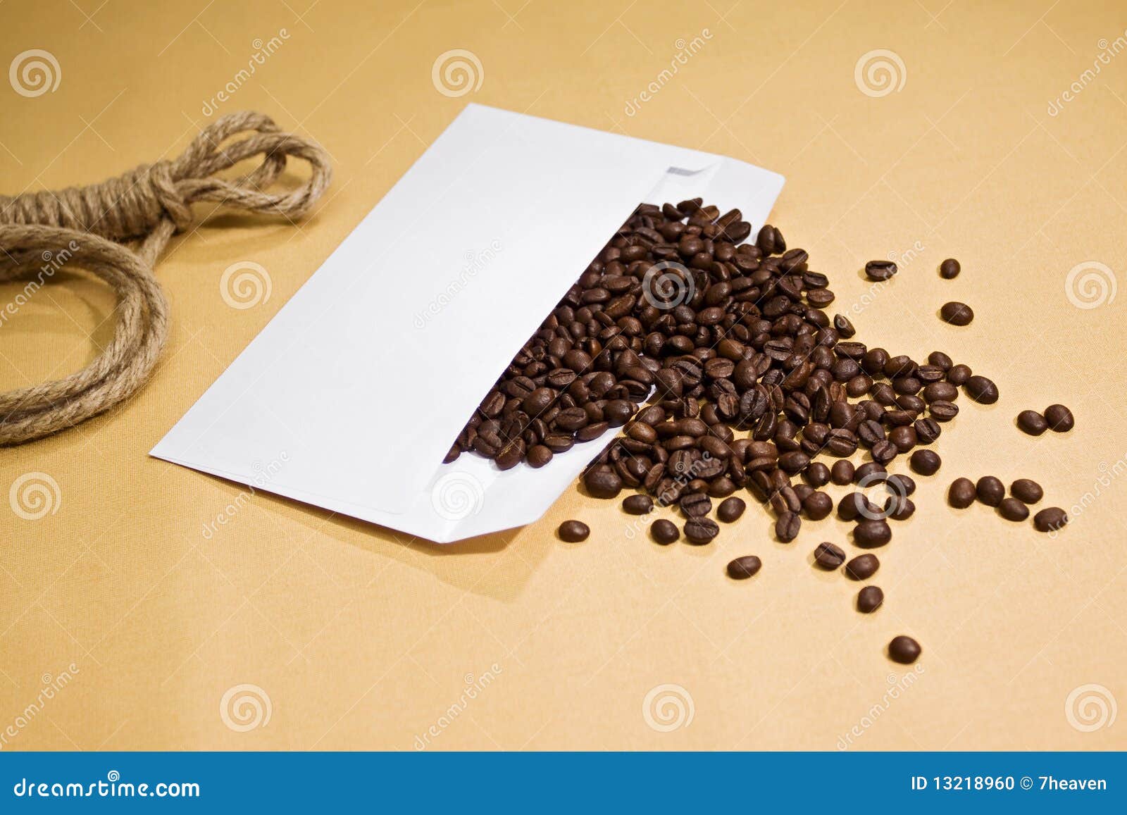 Coffee from envelope stock photo. Image of heap, fabric - 13218960