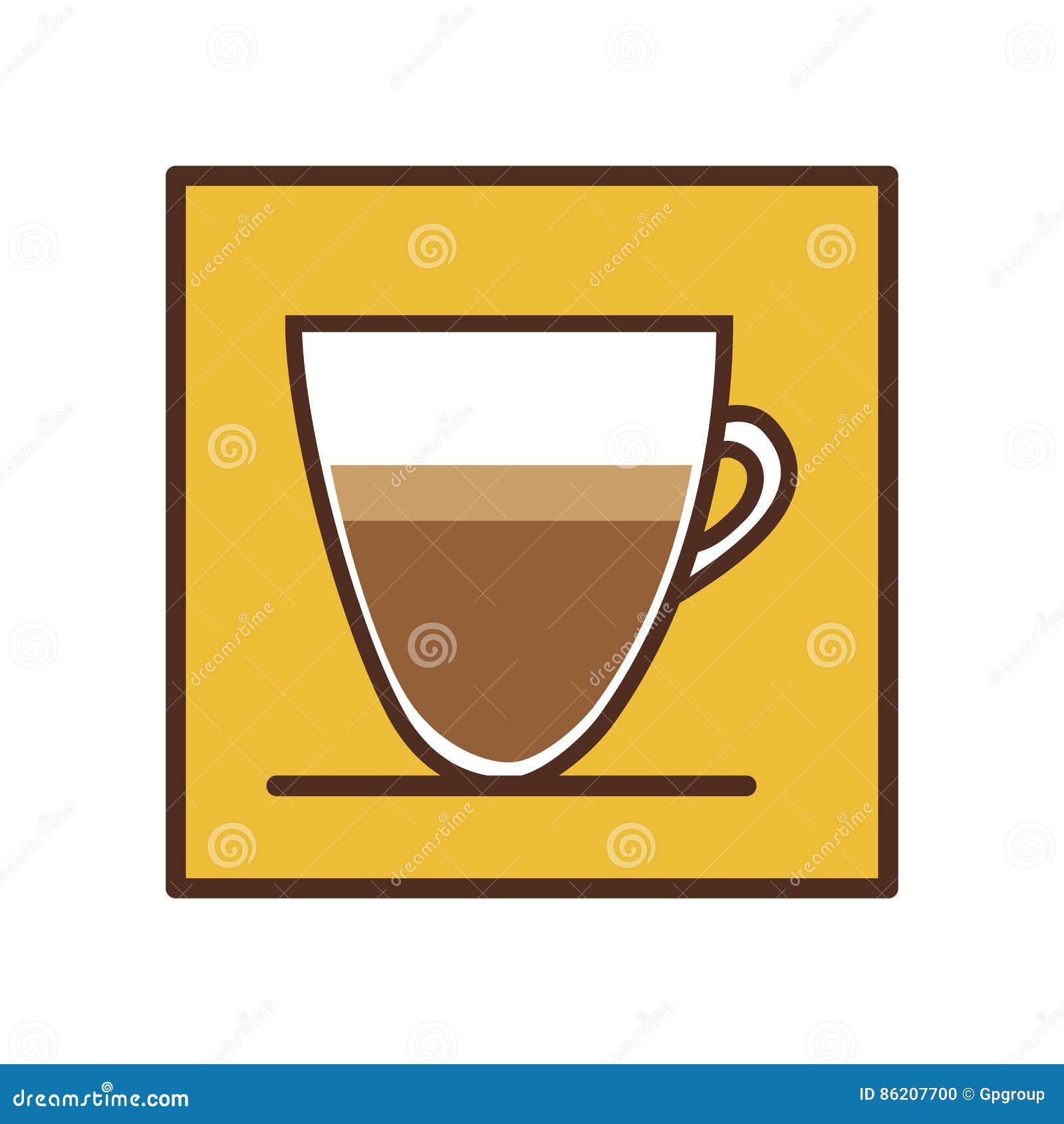Coffee espresso icon image stock illustration. Illustration of brown ...