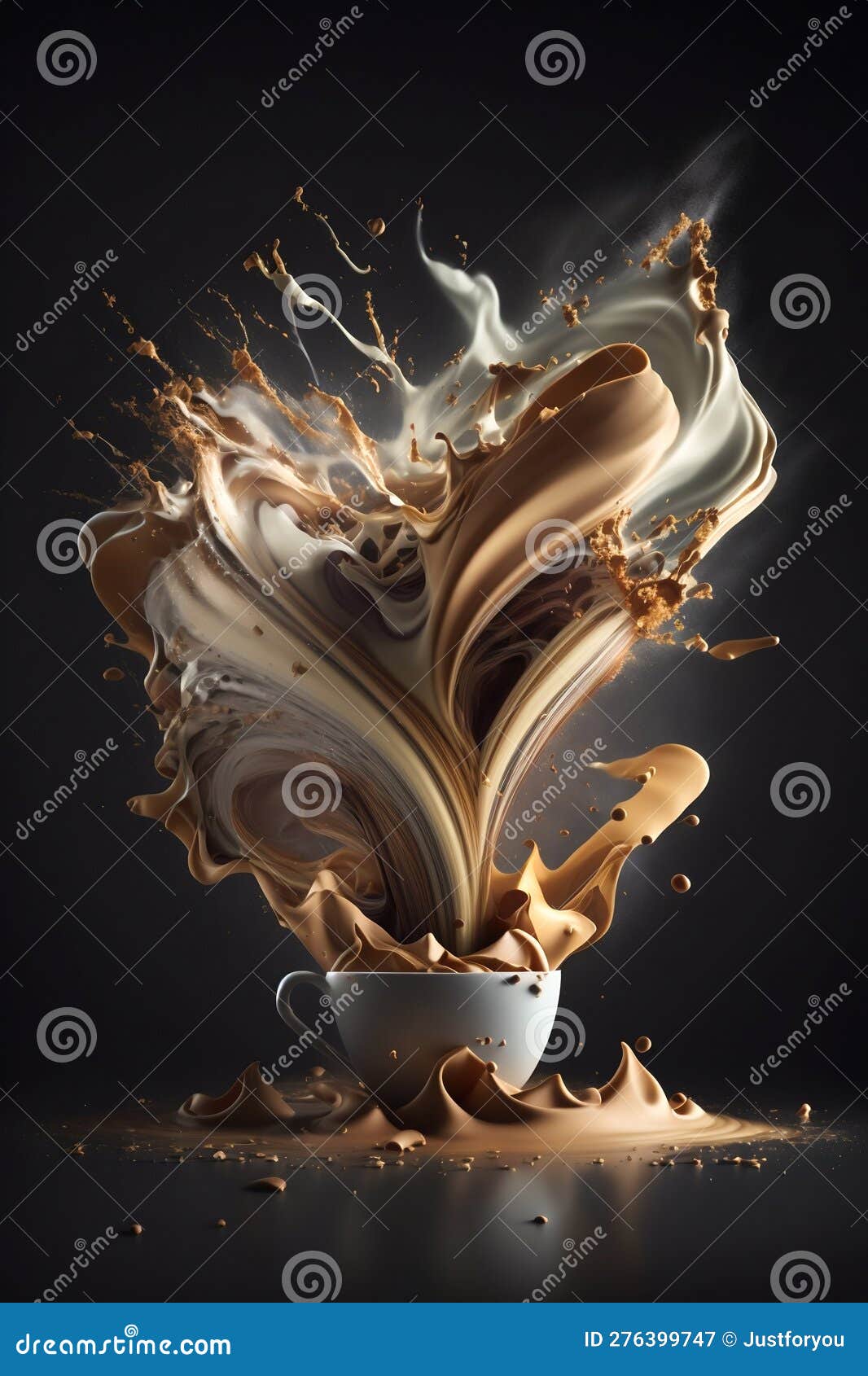 Coffee Explosion Splash. Generative Ai Stock Illustration ...