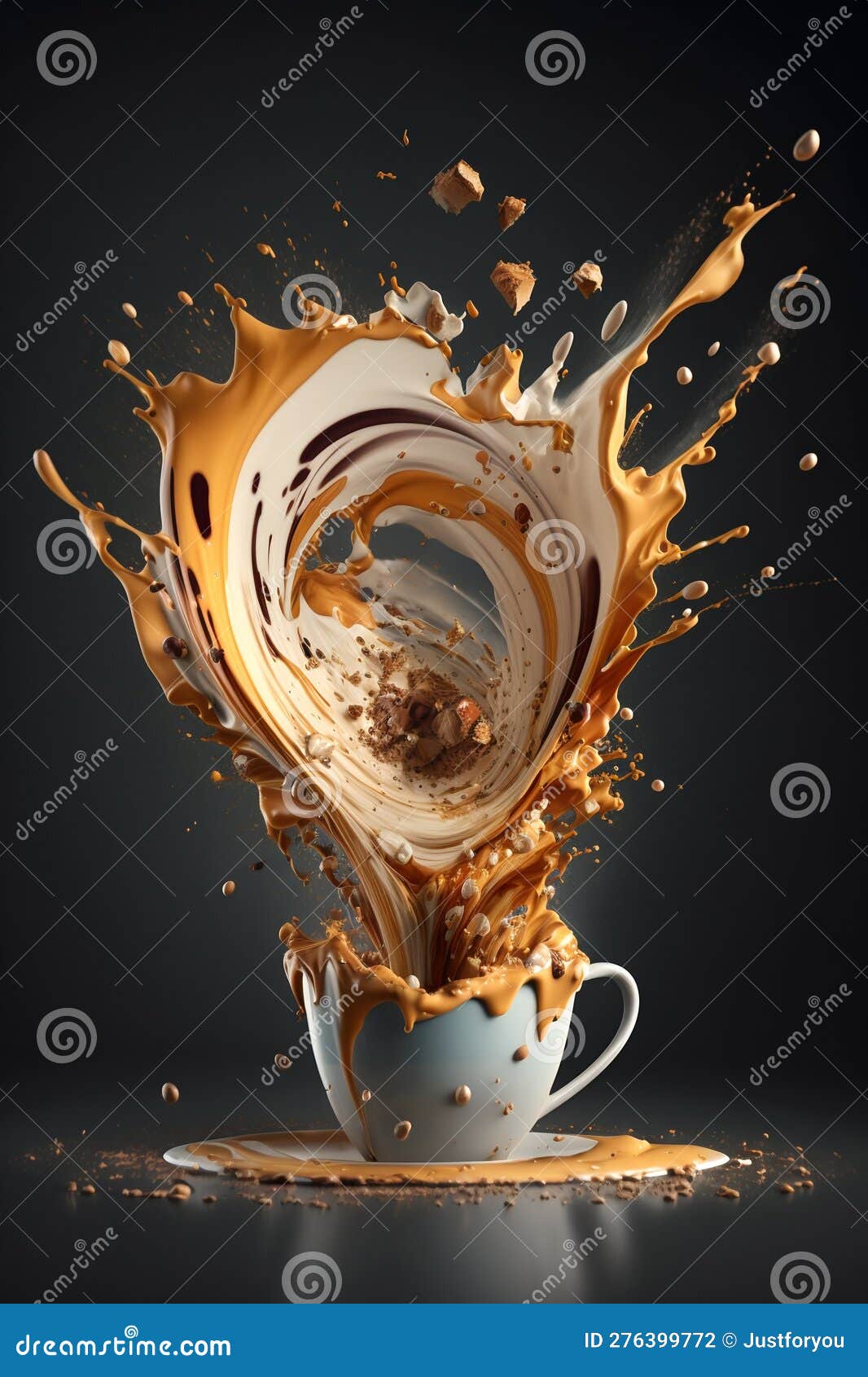 Coffee Explosion Splash. Generative Ai Stock Illustration ...