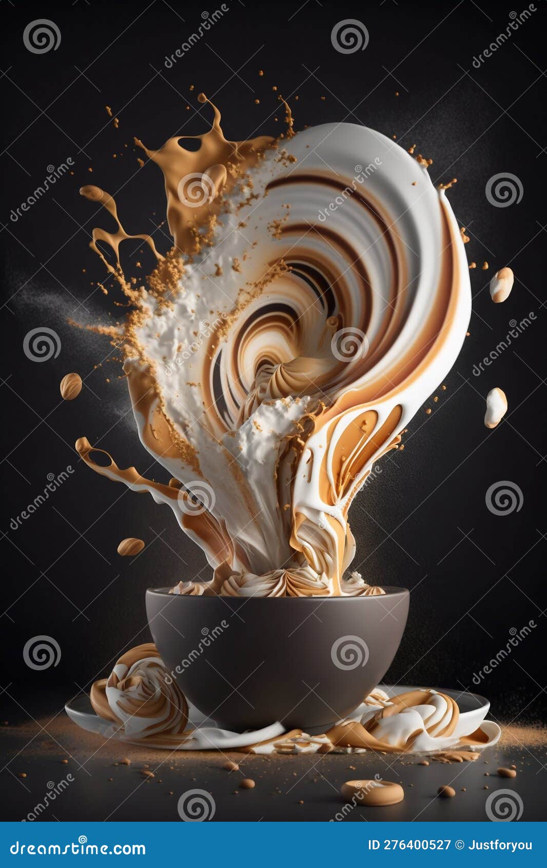 Coffee Explosion Splash. Generative Ai Stock Illustration ...