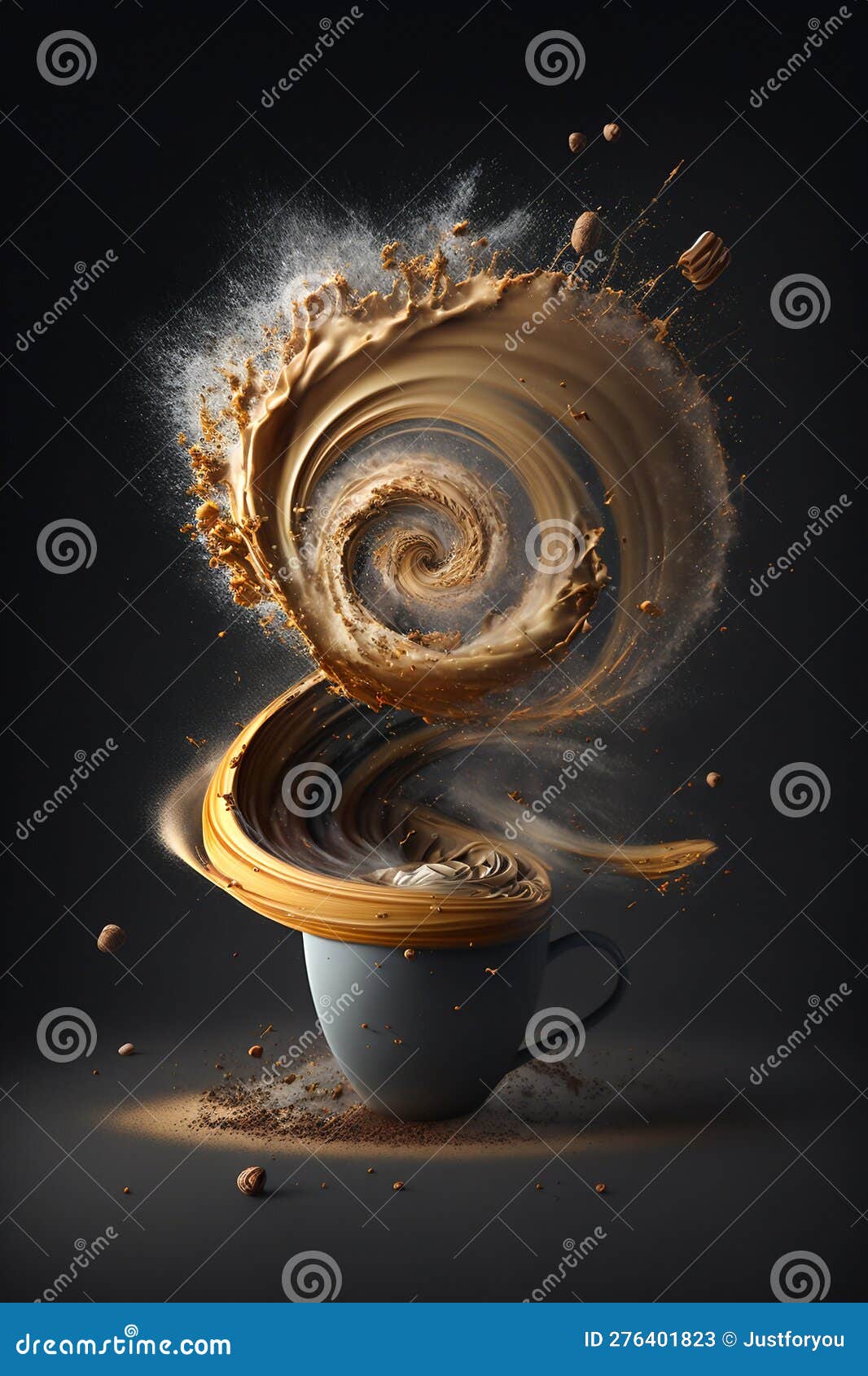 Coffee Explosion Splash. Generative Ai Stock Illustration ...