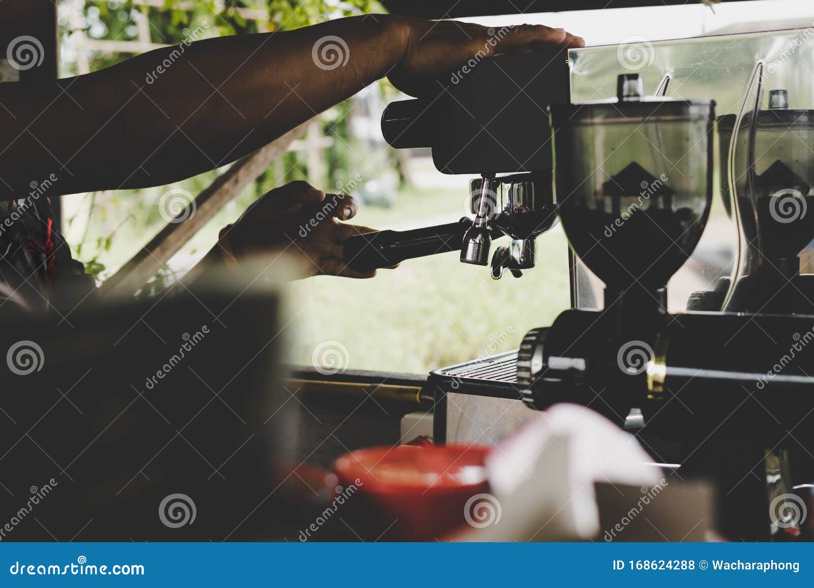 Coffee extraction stock photo. Image of black, filter - 168624288