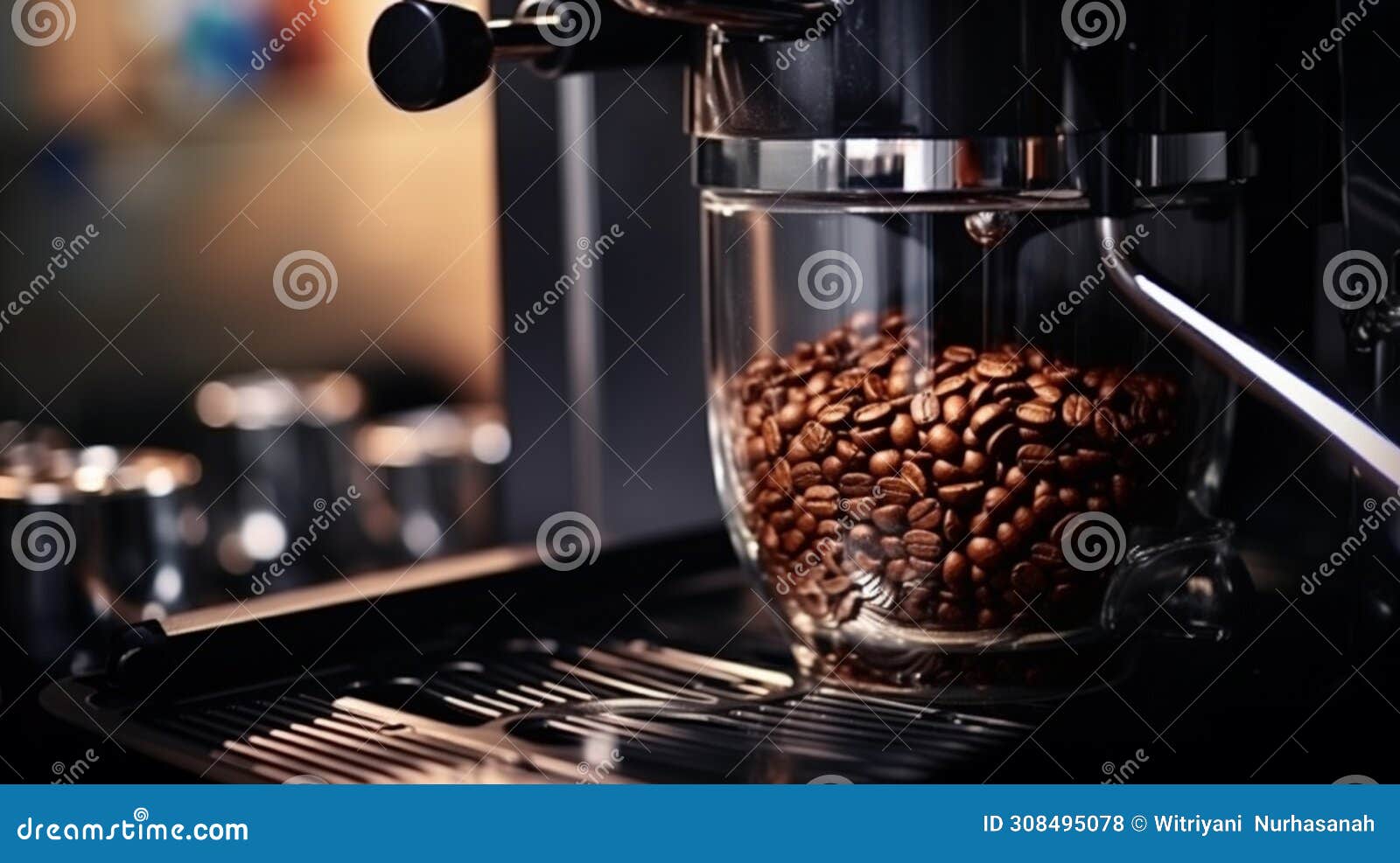 Coffee Extraction from Professional Coffee Machine with Bottomless ...