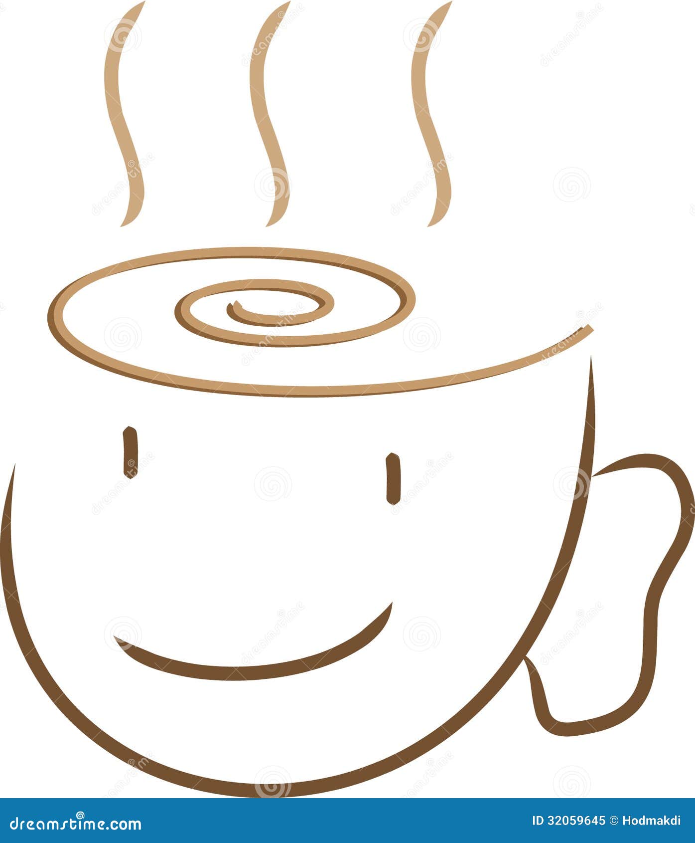 Coffee Face stock vector. Illustration of think, clipart - 32059645