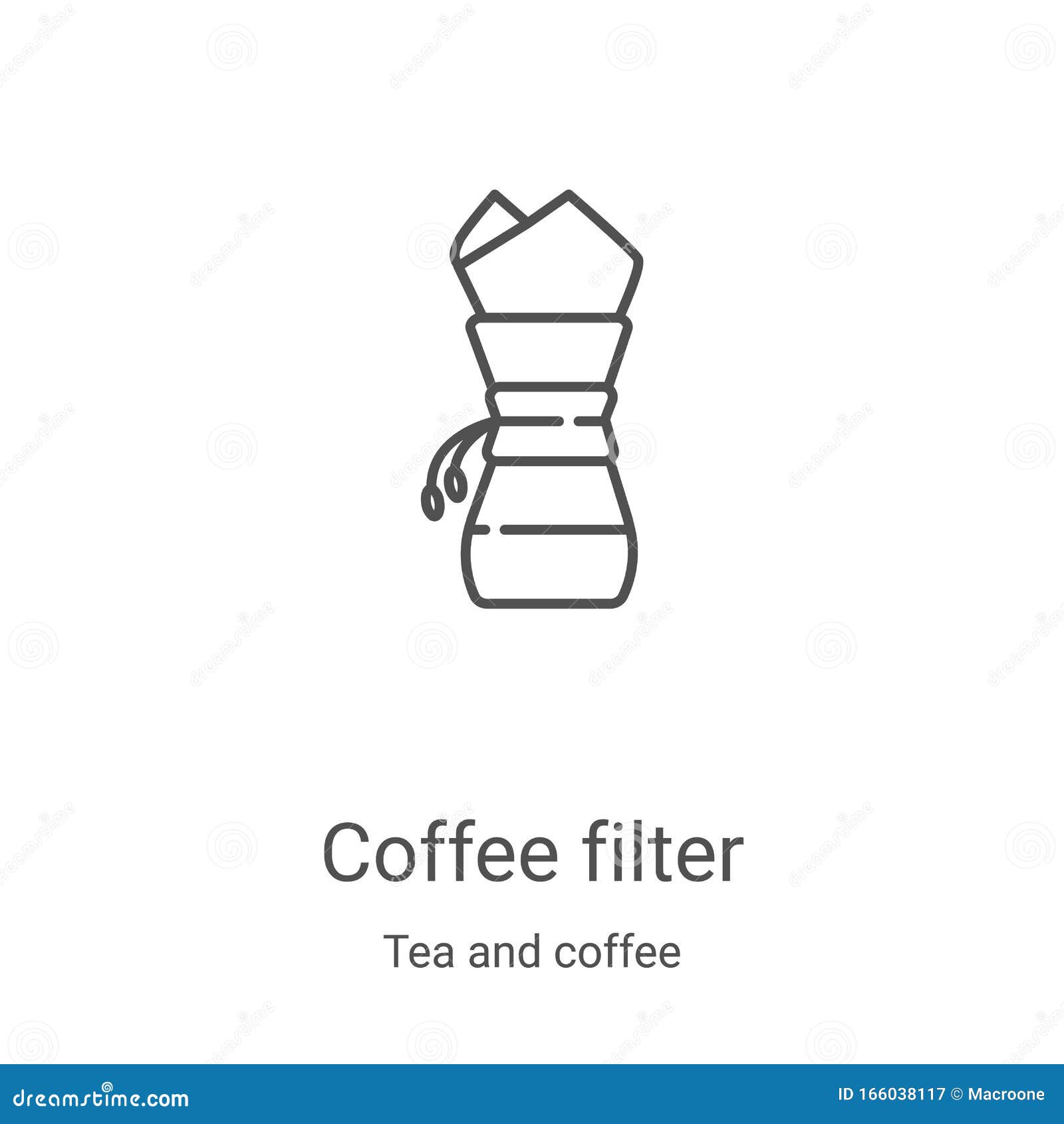 Coffee Filter Icon Vector from Tea and Coffee Collection. Thin Line ...