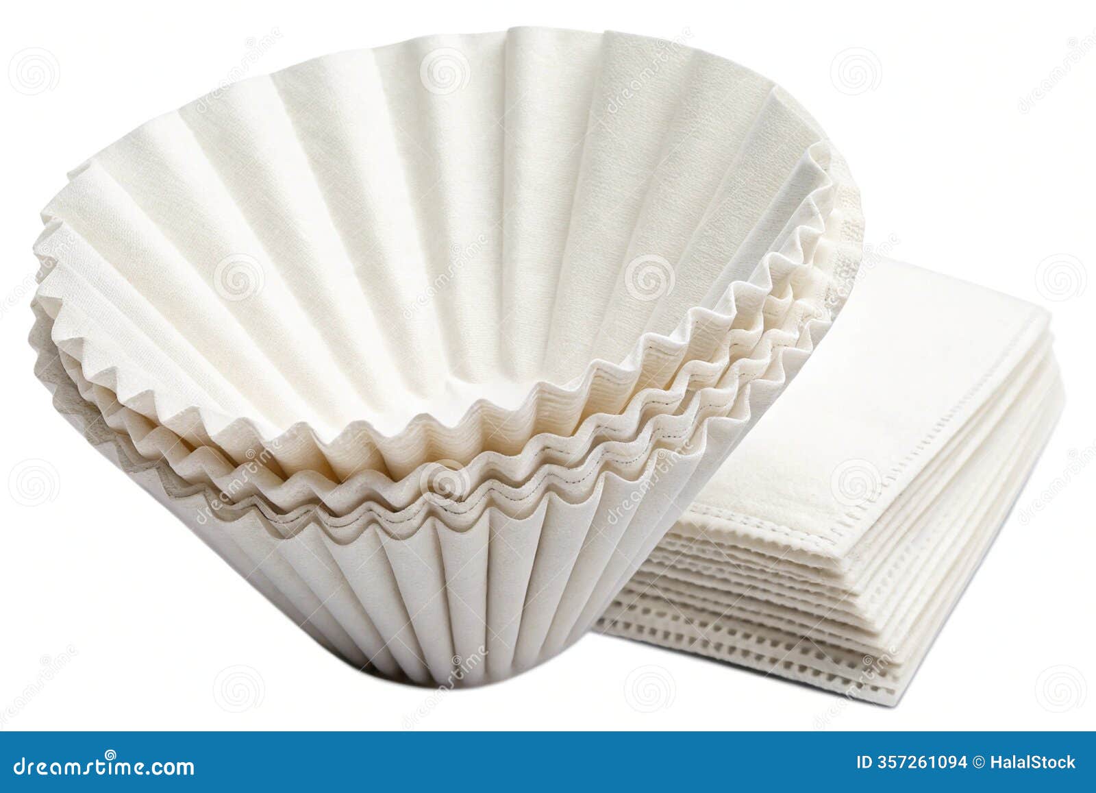 Coffee Filter Paper Stack for V60 Brewing Stock Illustration ...