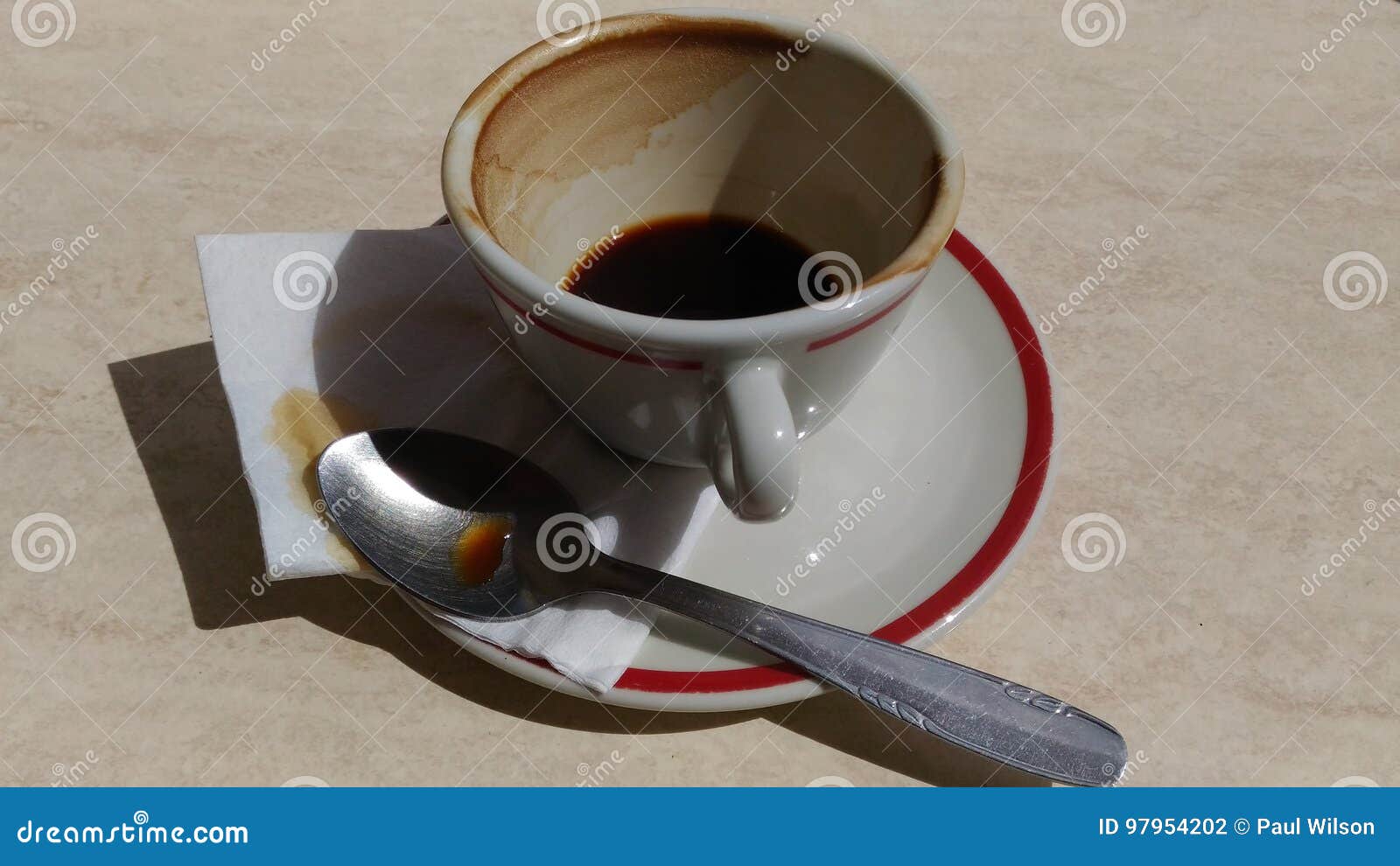 Coffee Finished stock photo. Image of finished, empty - 97954202