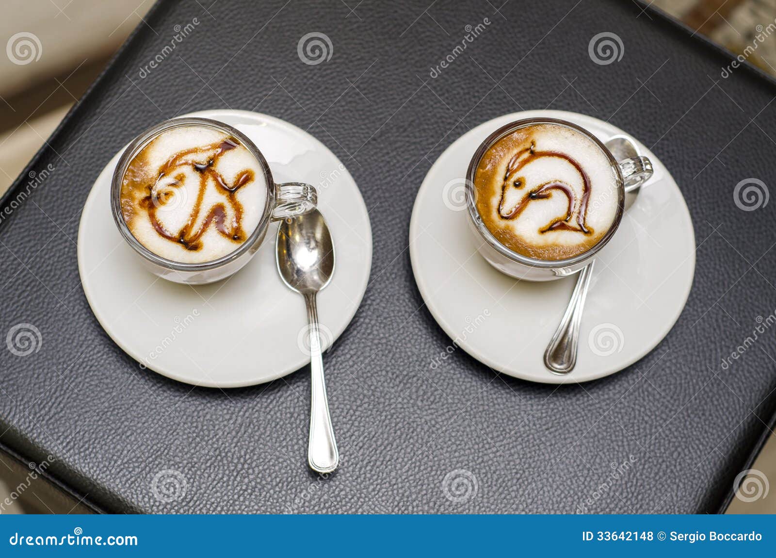 Coffee with fish stock photo. Image of coffee, cream - 33642148
