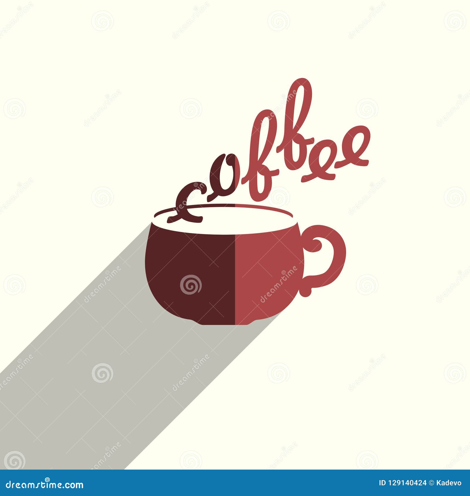 Coffee Flat Icons with of Shadow. Vector Illustration Stock Vector ... Coffee Flat Icons with of Shadow. Vector Illustration Stock Vector ...
