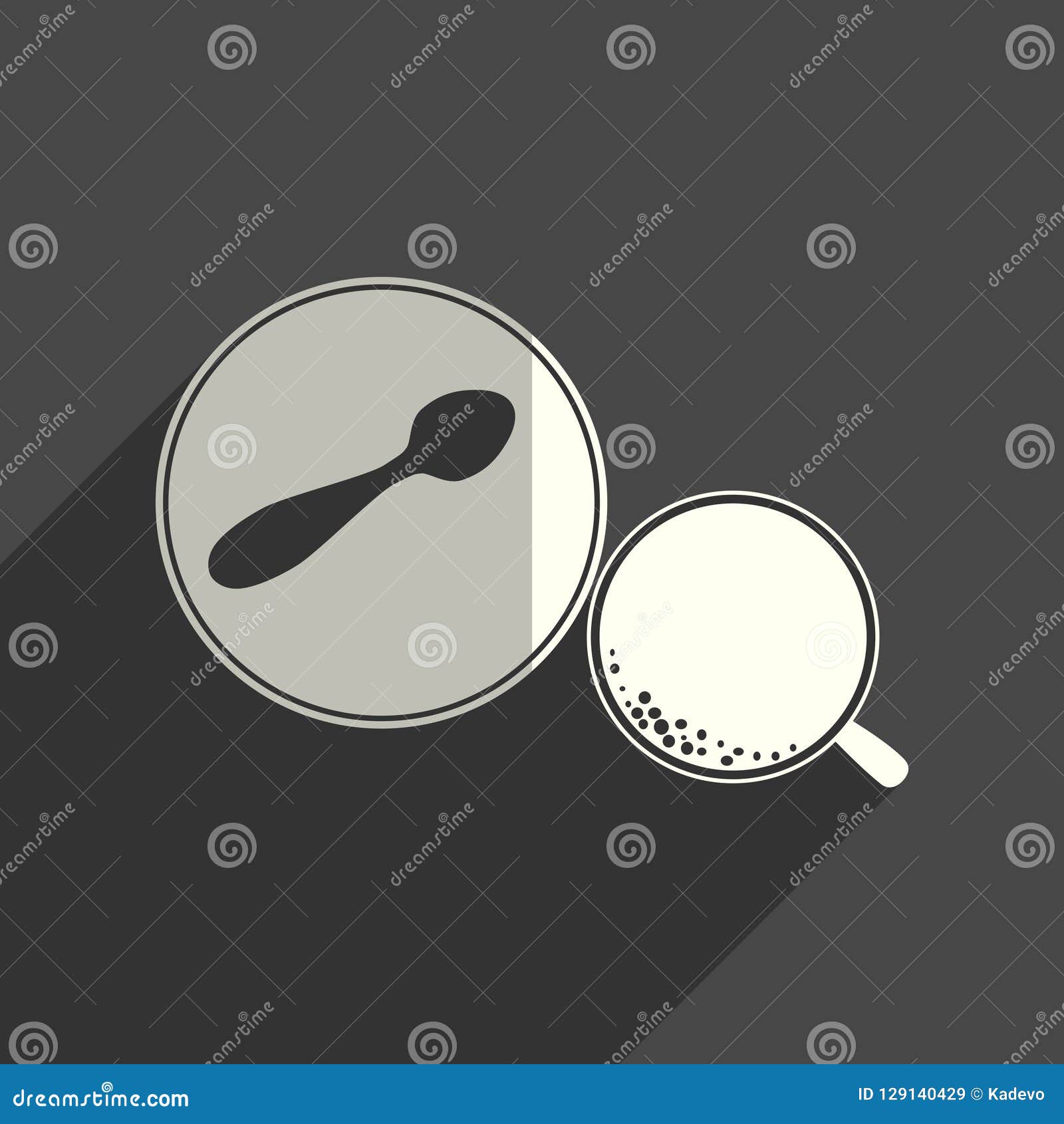 Coffee Flat Icons with of Shadow. Vector Illustration Stock Vector ... Coffee Flat Icons with of Shadow. Vector Illustration Stock Vector ...