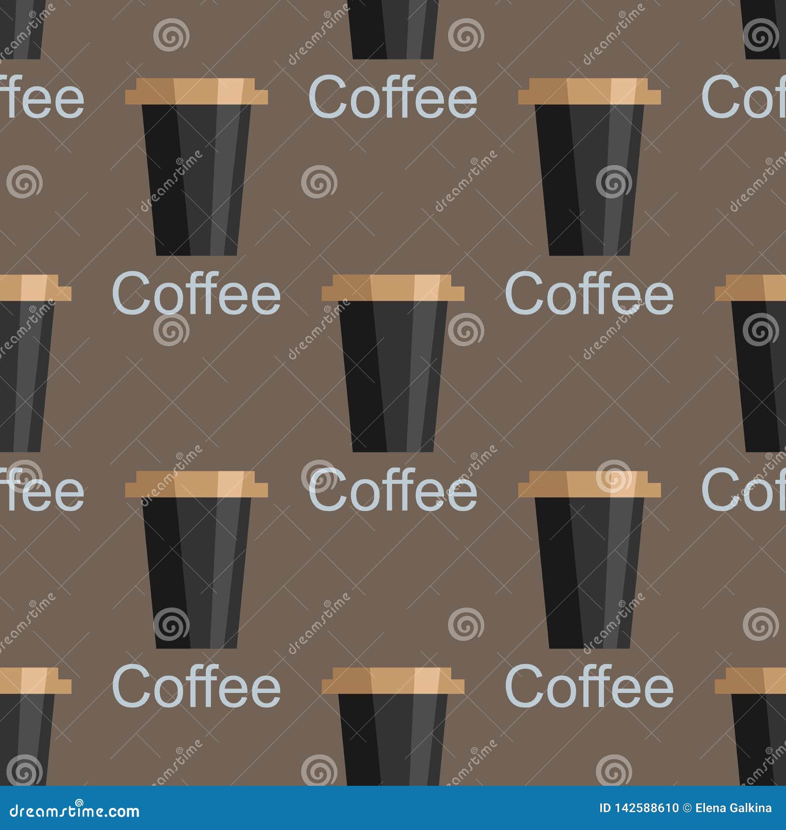 Coffee flat vector stock vector. Illustration of breakfast - 142588610