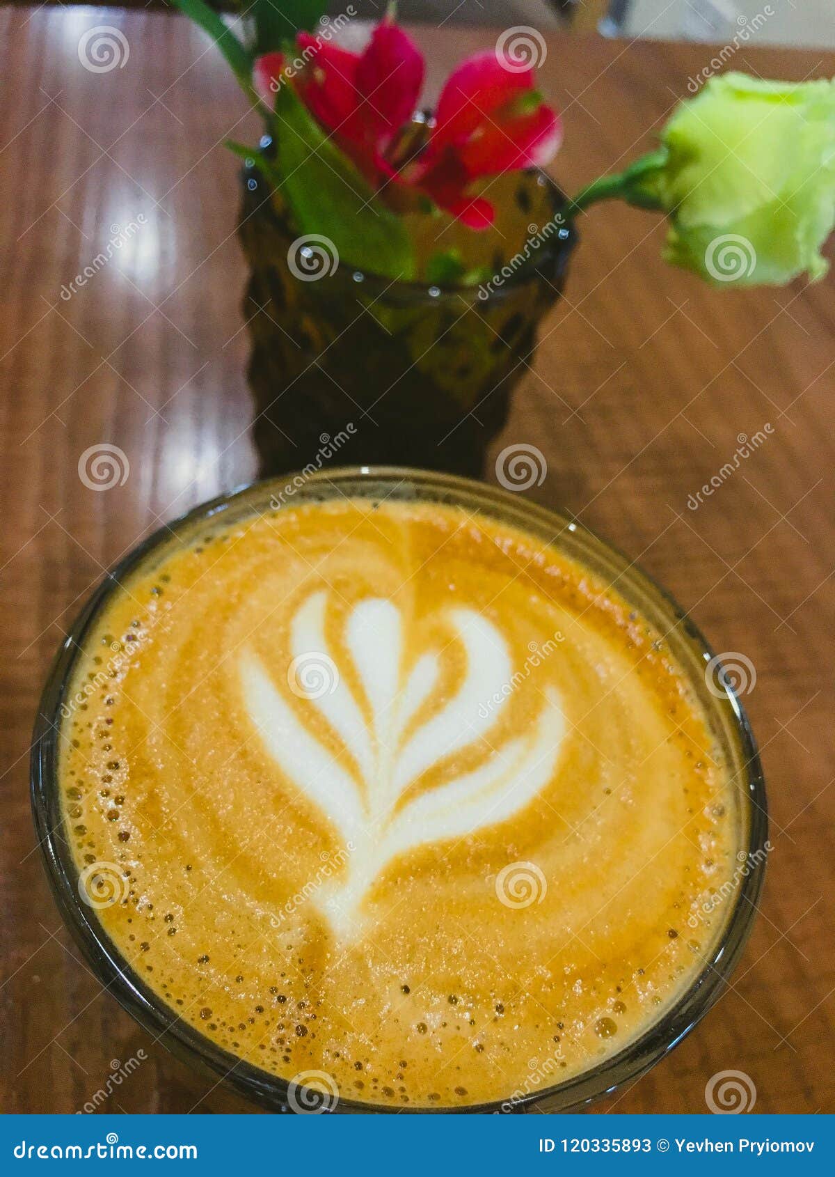 Coffee and Flowers in the Cafe Stock Image - Image of breakfast, city ...