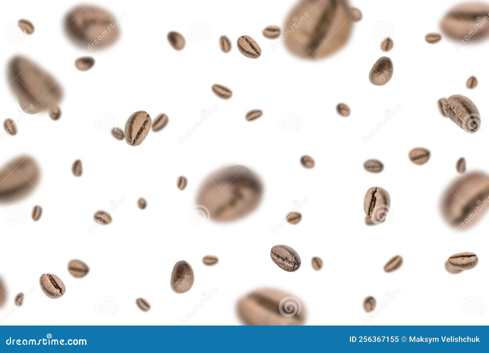 Coffee Flying Bean Background. Black Espresso Grain Falling. Rustic ...
