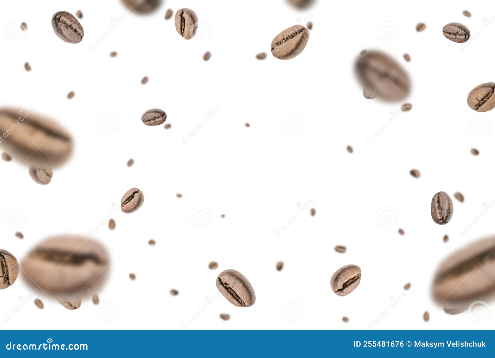 Coffee Flying Bean Background. Black Espresso Grain Falling. Rustic ...