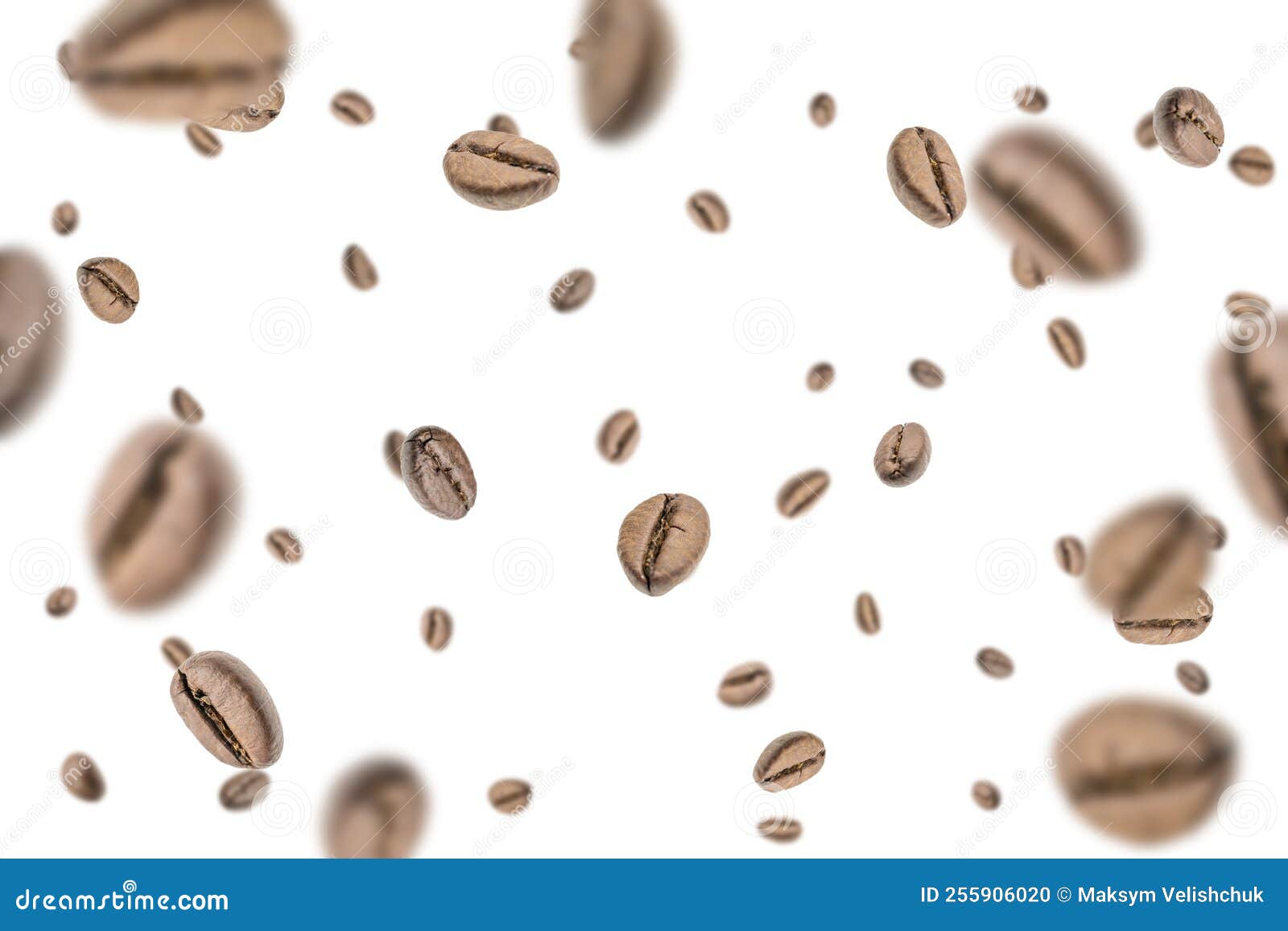 Coffee Flying Bean Background. Black Espresso Grain Falling. Rustic ...